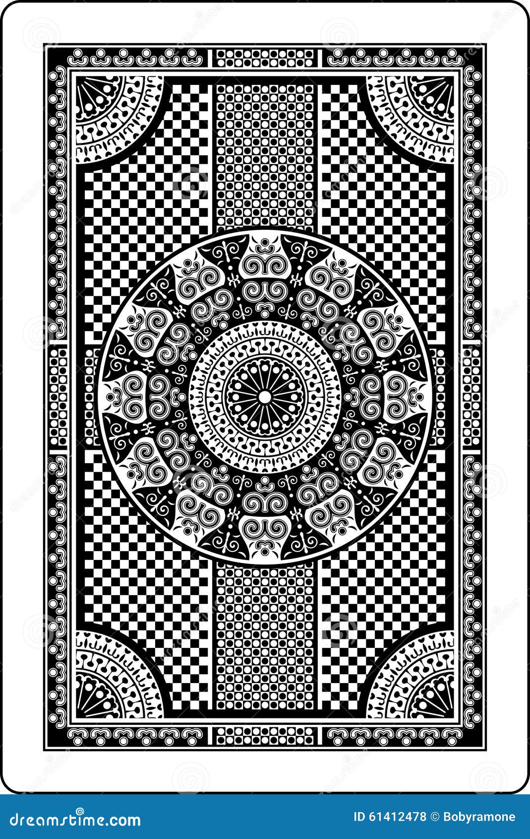 The Card Back Design About Mystery Mythical Creatures From Middle Ages ...