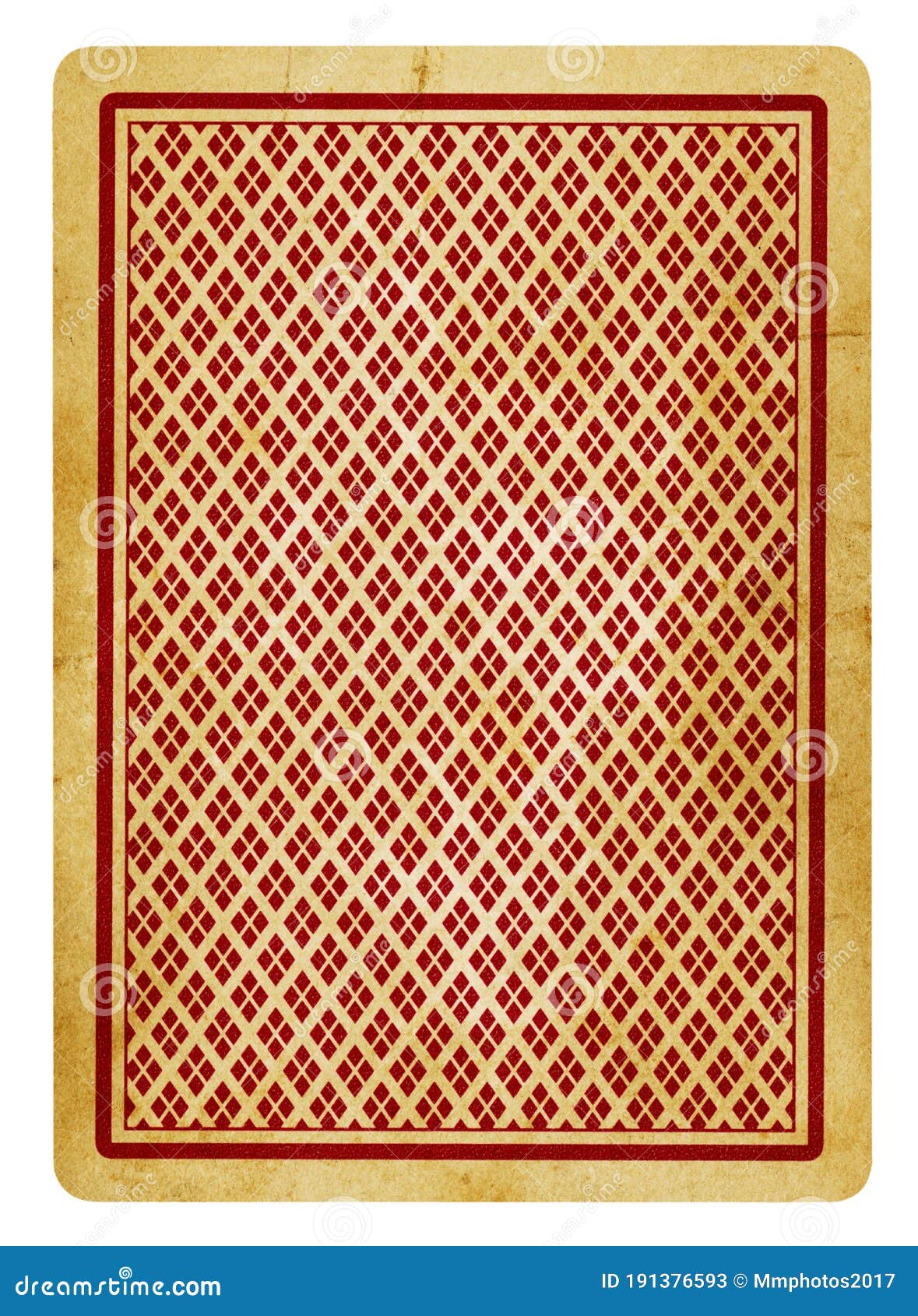 Playing Card - Back Side Isolated on White Stock Image - Image of deck ...