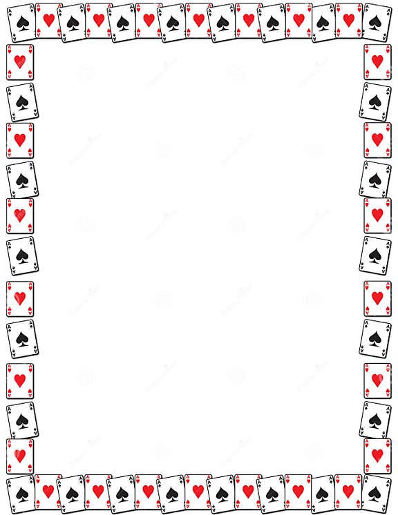 Playing card border stock illustration. Illustration of abstract - 18502814