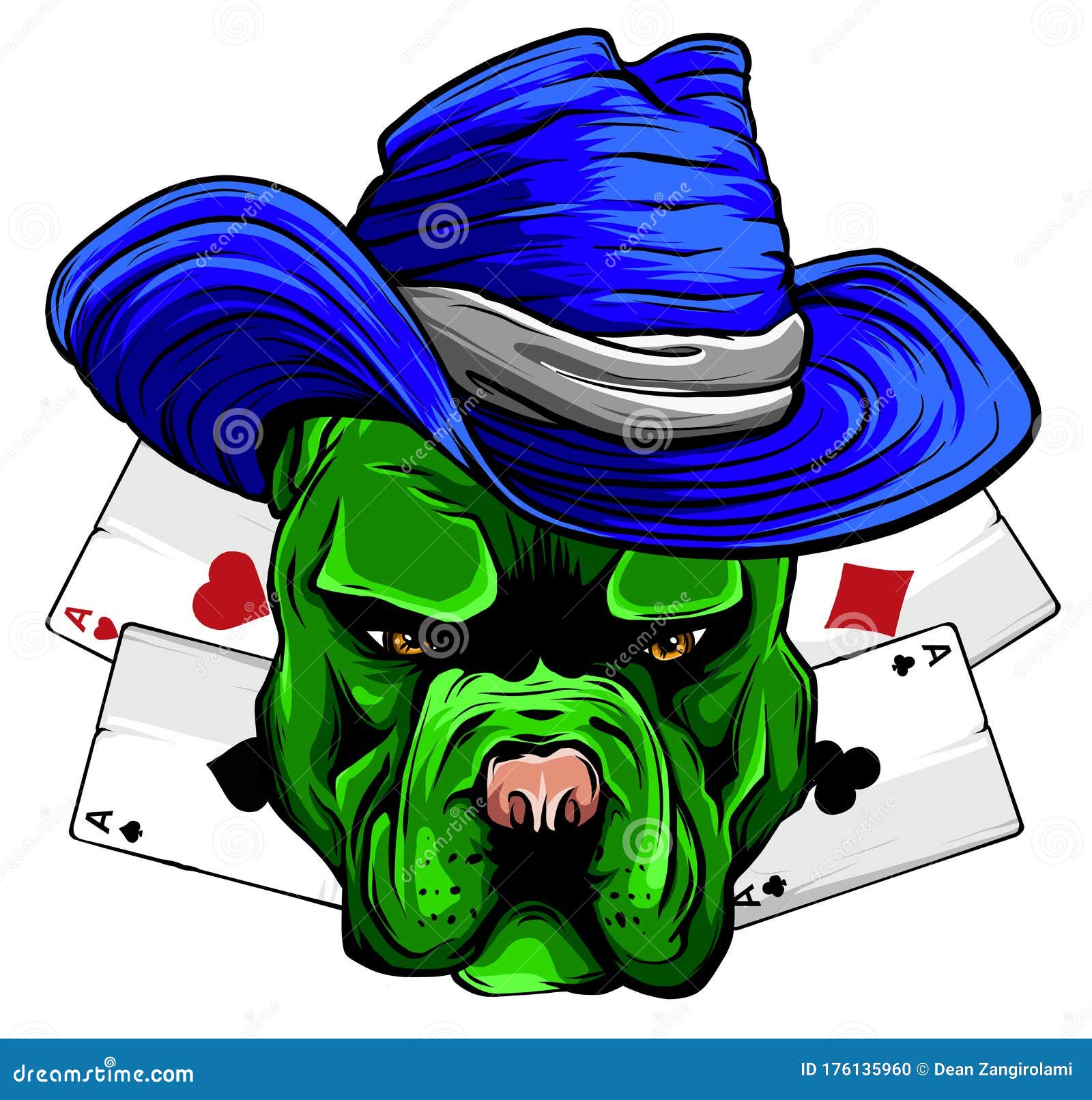 Playing Card and Bulldog Vector Illustration Design Stock Vector ... Playing Card and Bulldog Vector Illustration Design Stock Vector ...