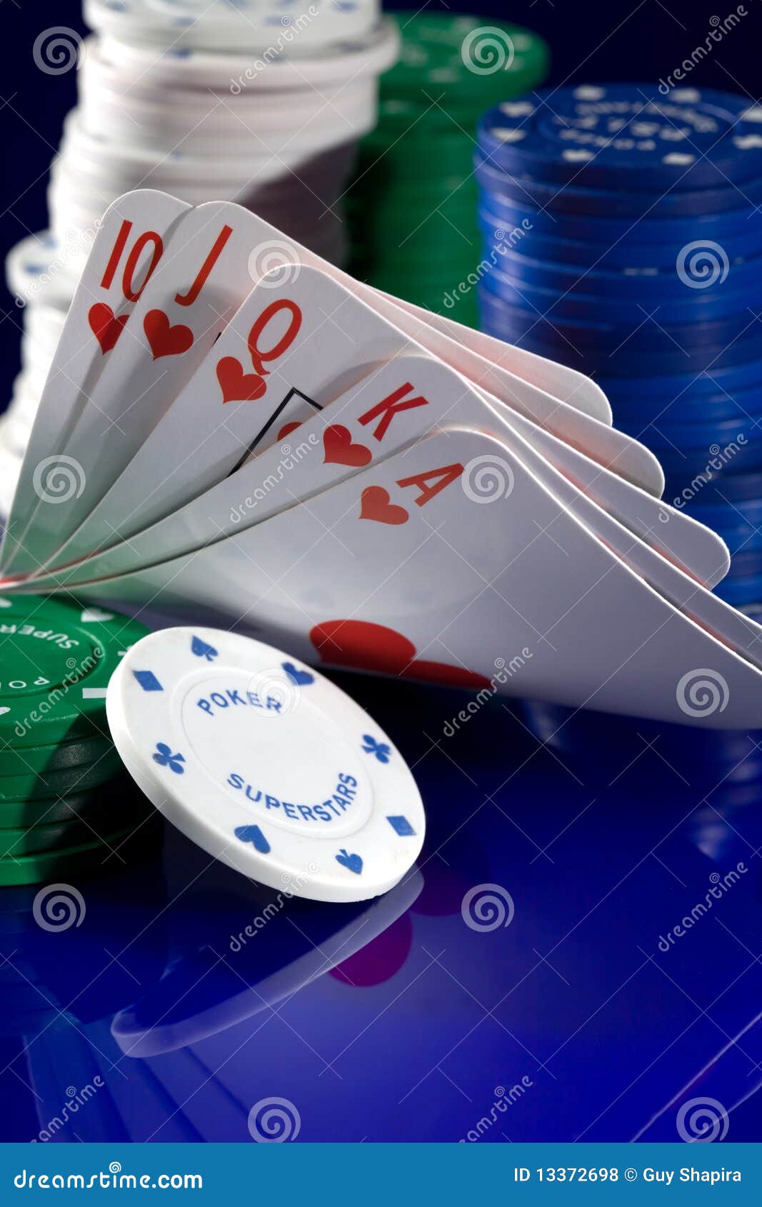 Playing card and chips stock photo. Image of games, table - 13372698