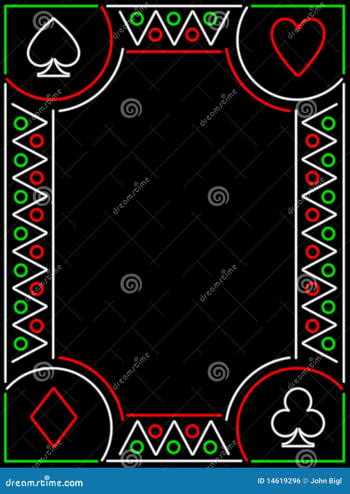 Playing card frame stock vector. Illustration of gambling - 14619296