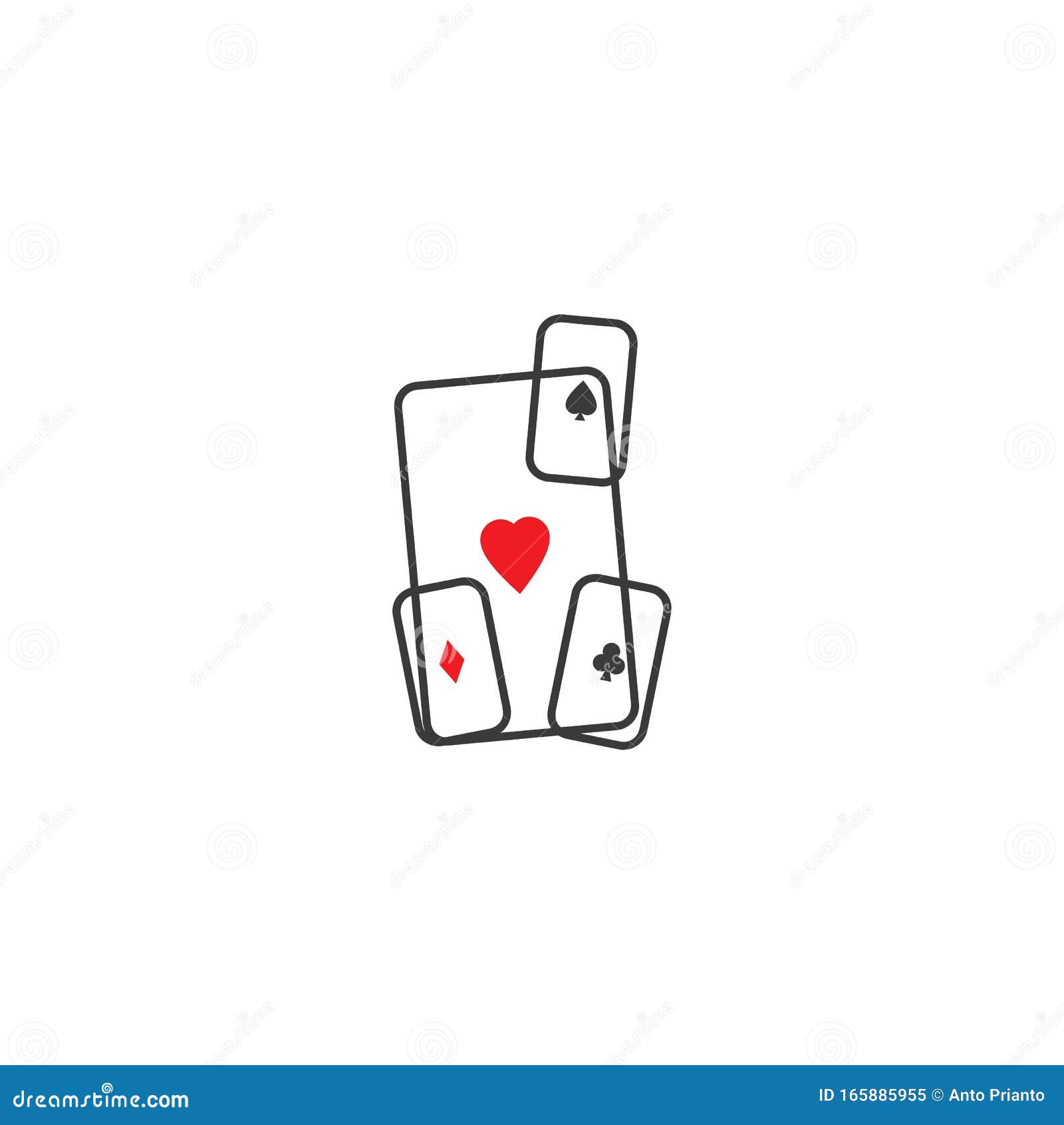 Playing Card Free Vector Template Stock Vector - Illustration of hand ...
