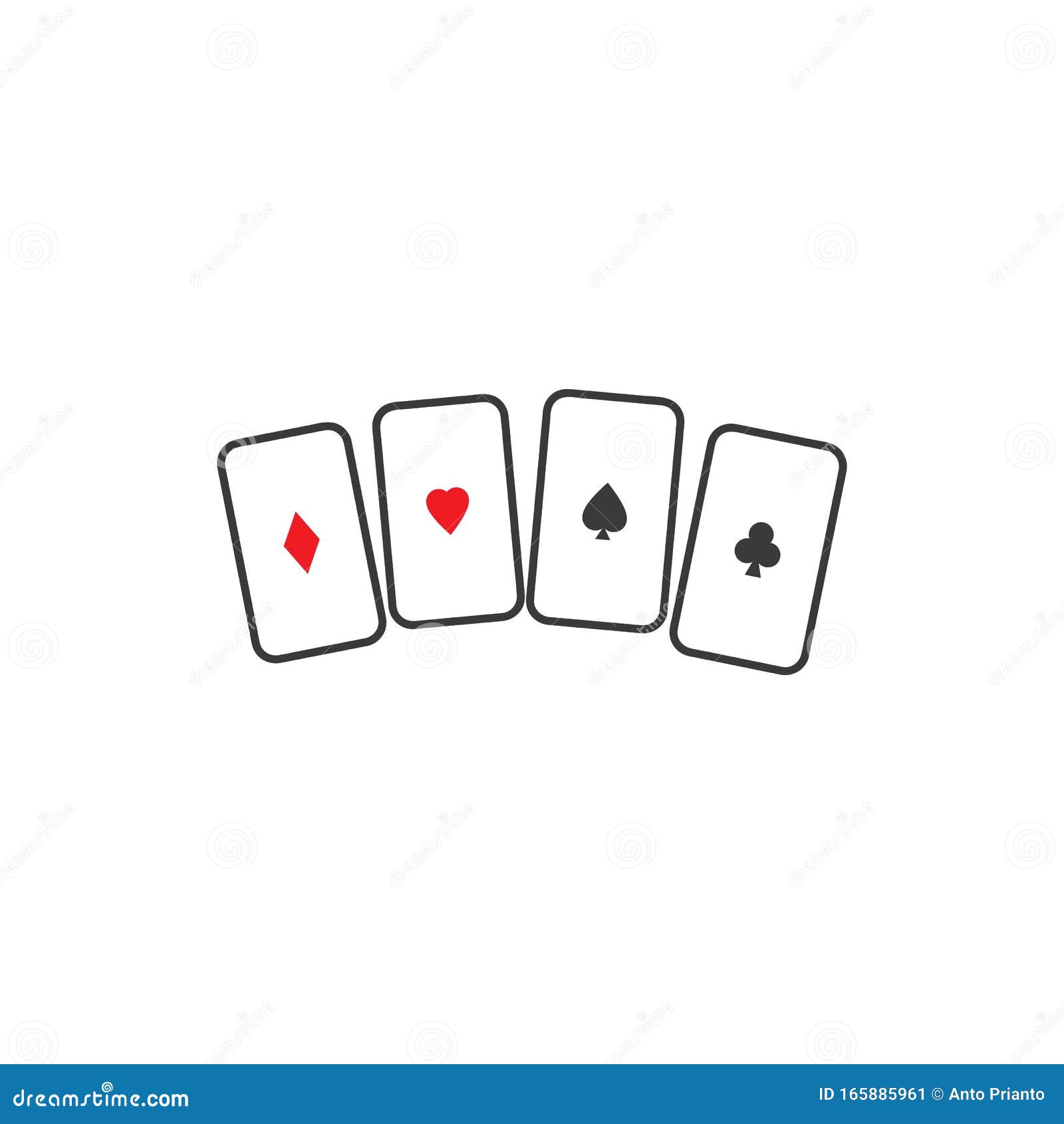 Playing Card Free Vector Template Stock Vector - Illustration of card ...
