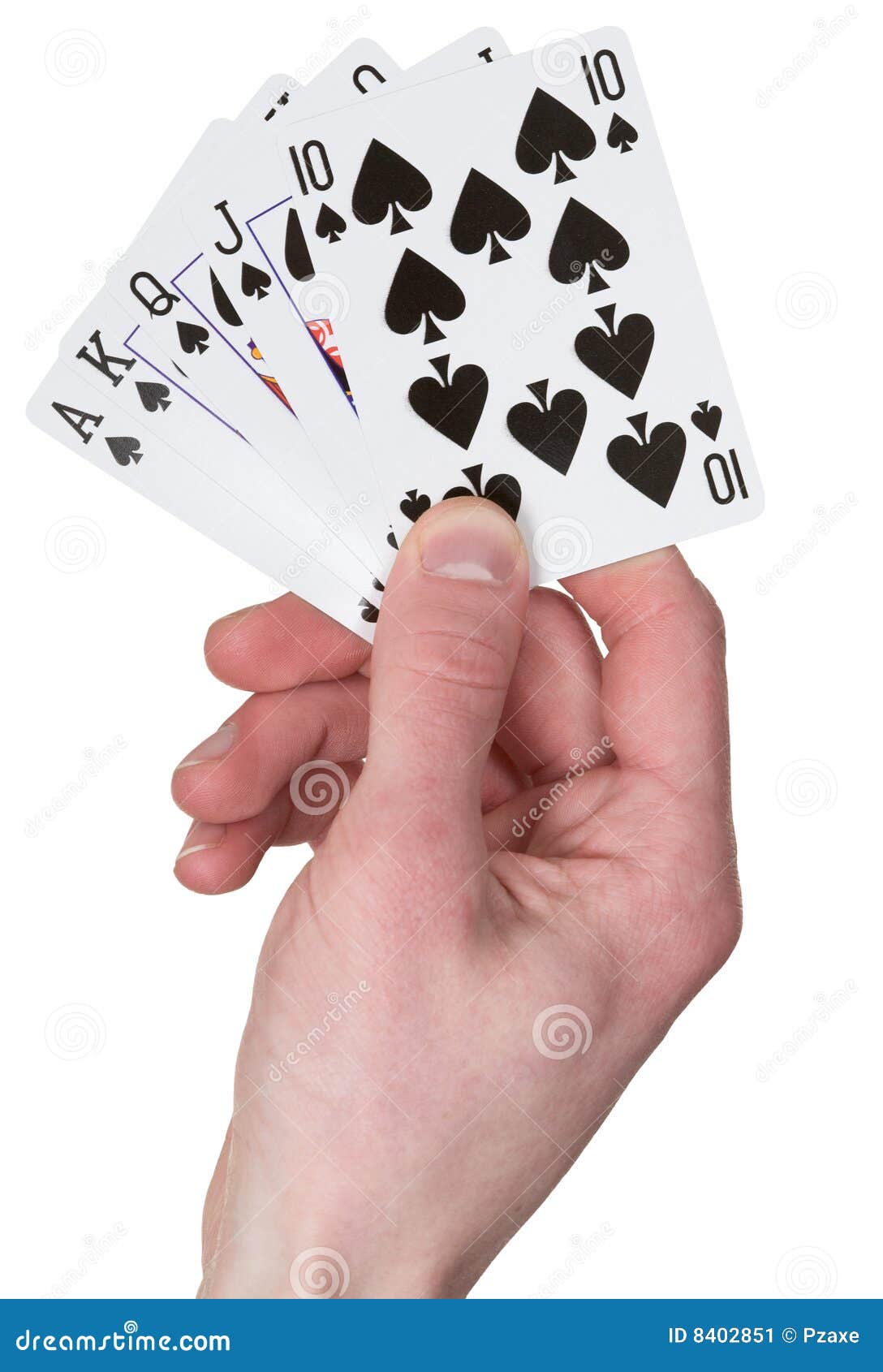 Playing card on hand stock image. Image of black, passion - 8402851