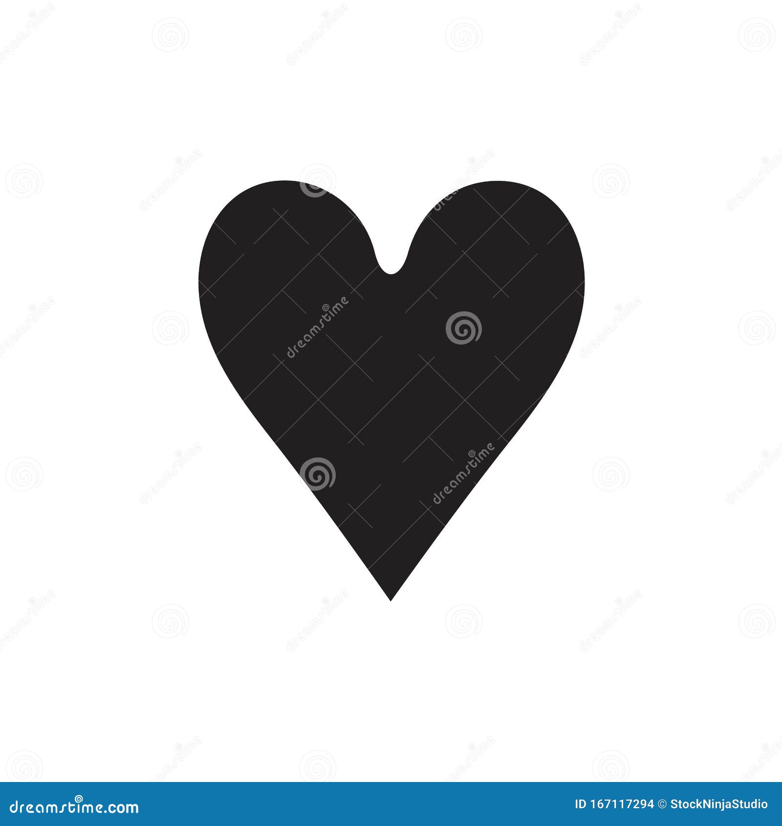 Playing Card Heart Icon in Flat Style Vector for Apps, UI, Websites ...