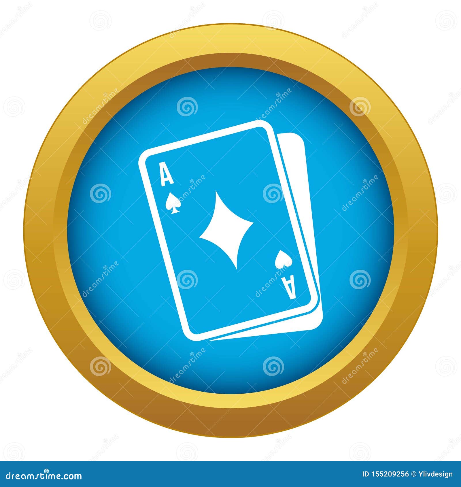 Playing Card Icon Blue Vector Isolated Stock Vector - Illustration of ...