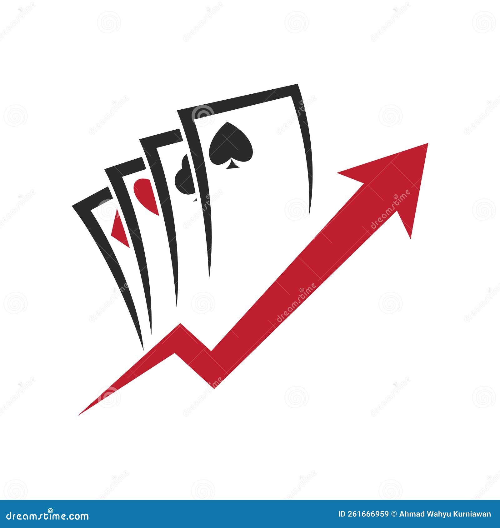 Playing card icon stock vector. Illustration of flush - 261666959