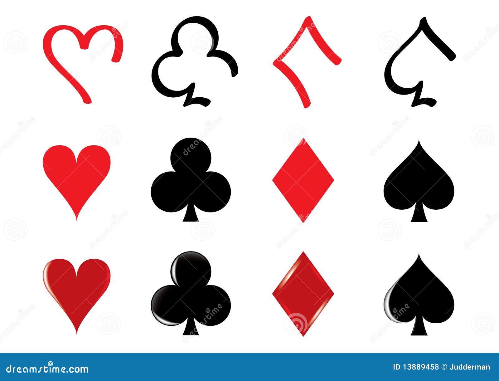 Playing Card Icons stock vector. Illustration of game - 13889458