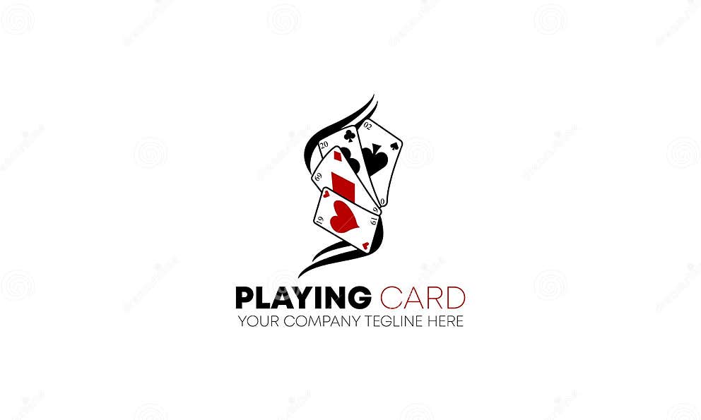 Unique Playing Card Logo Design Vector Stock Vector - Illustration of ...