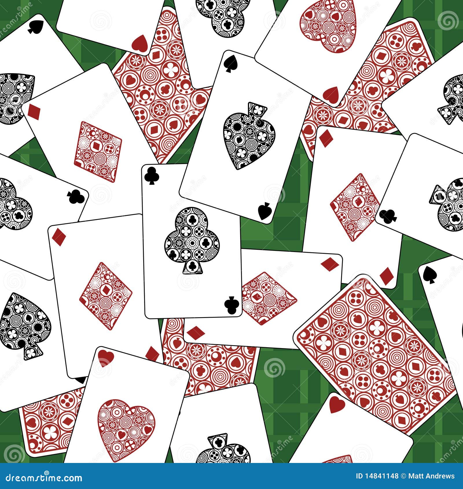 Playing card pattern stock vector. Illustration of clipping - 14841148
