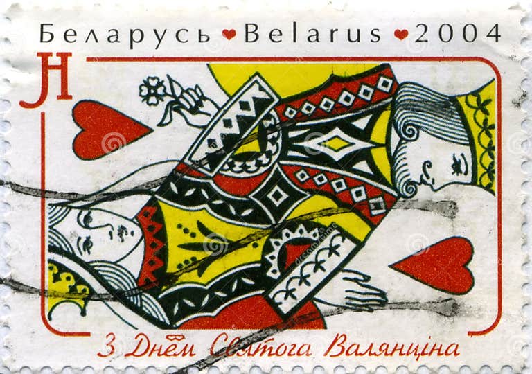 Playing card postage stamp editorial stock image. Image of post - 3660949