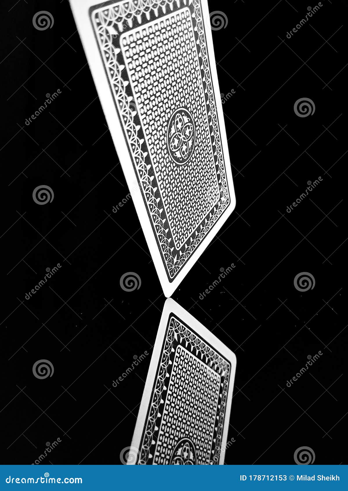 Playing card reflection stock image. Image of play, indoor - 178712153