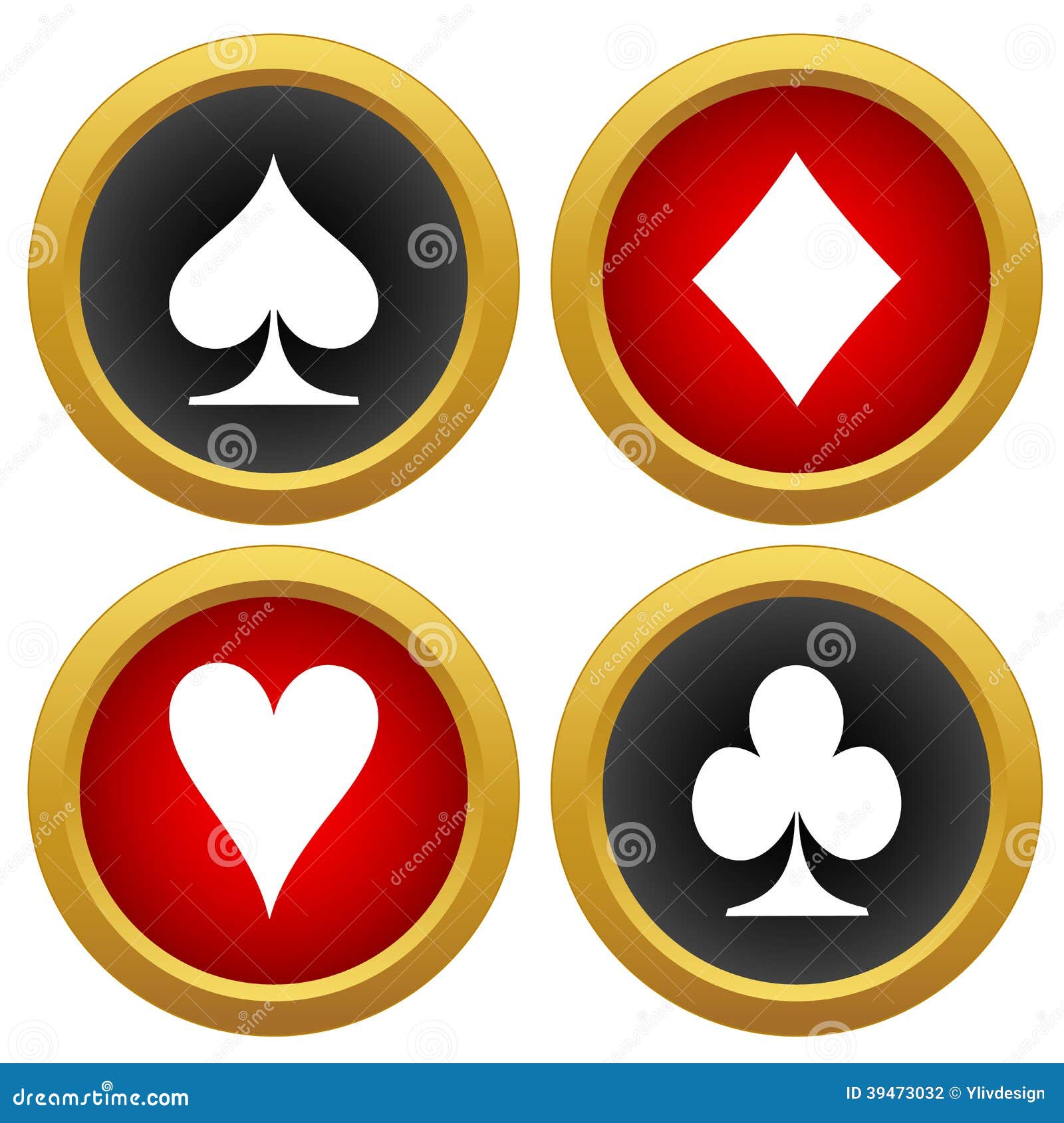 Playing Card S Icons Vector Stock Vector - Illustration of preference ...
