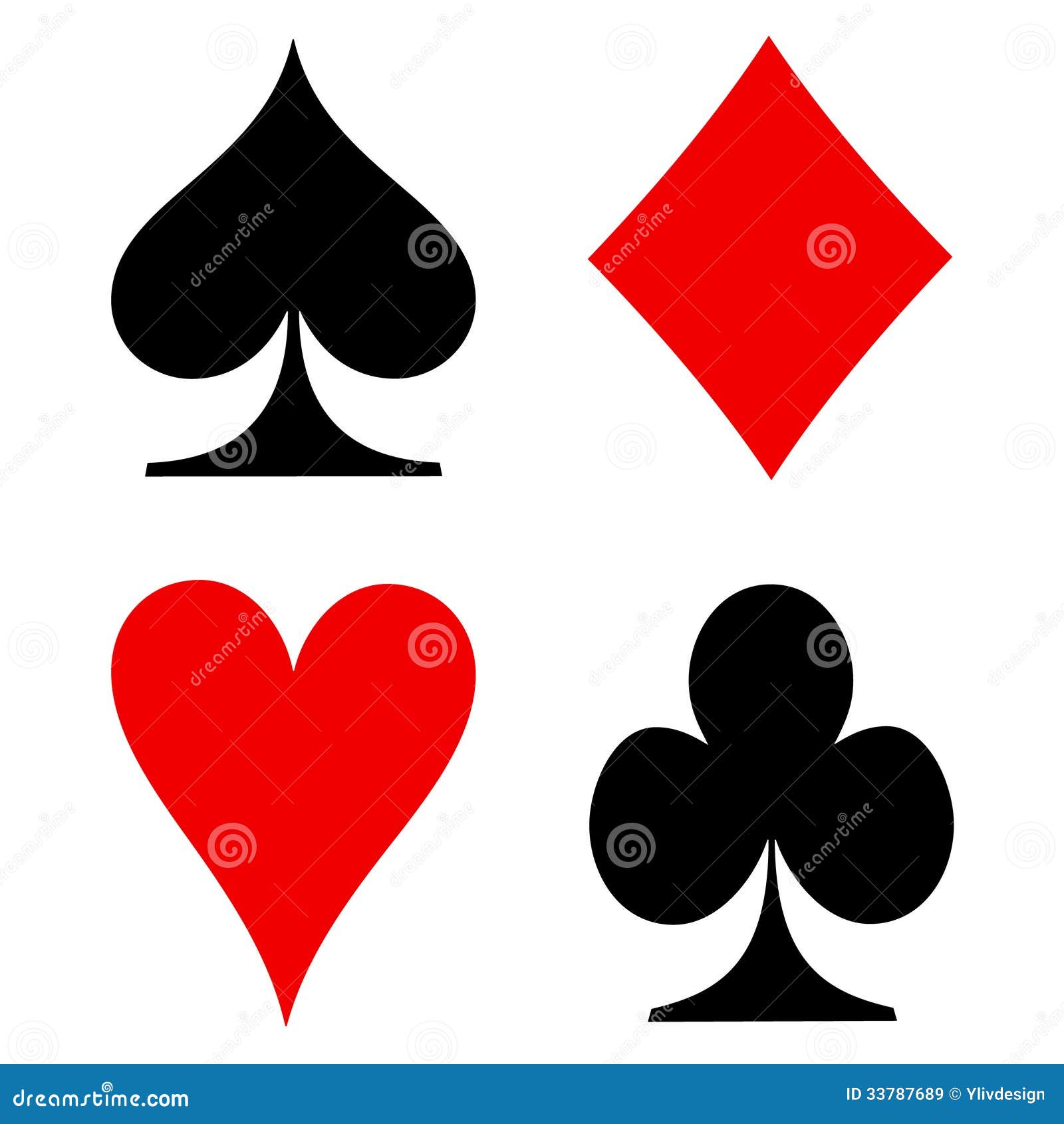 Playing Card's Signs Vector Royalty Free Stock Images - Image: 33787689