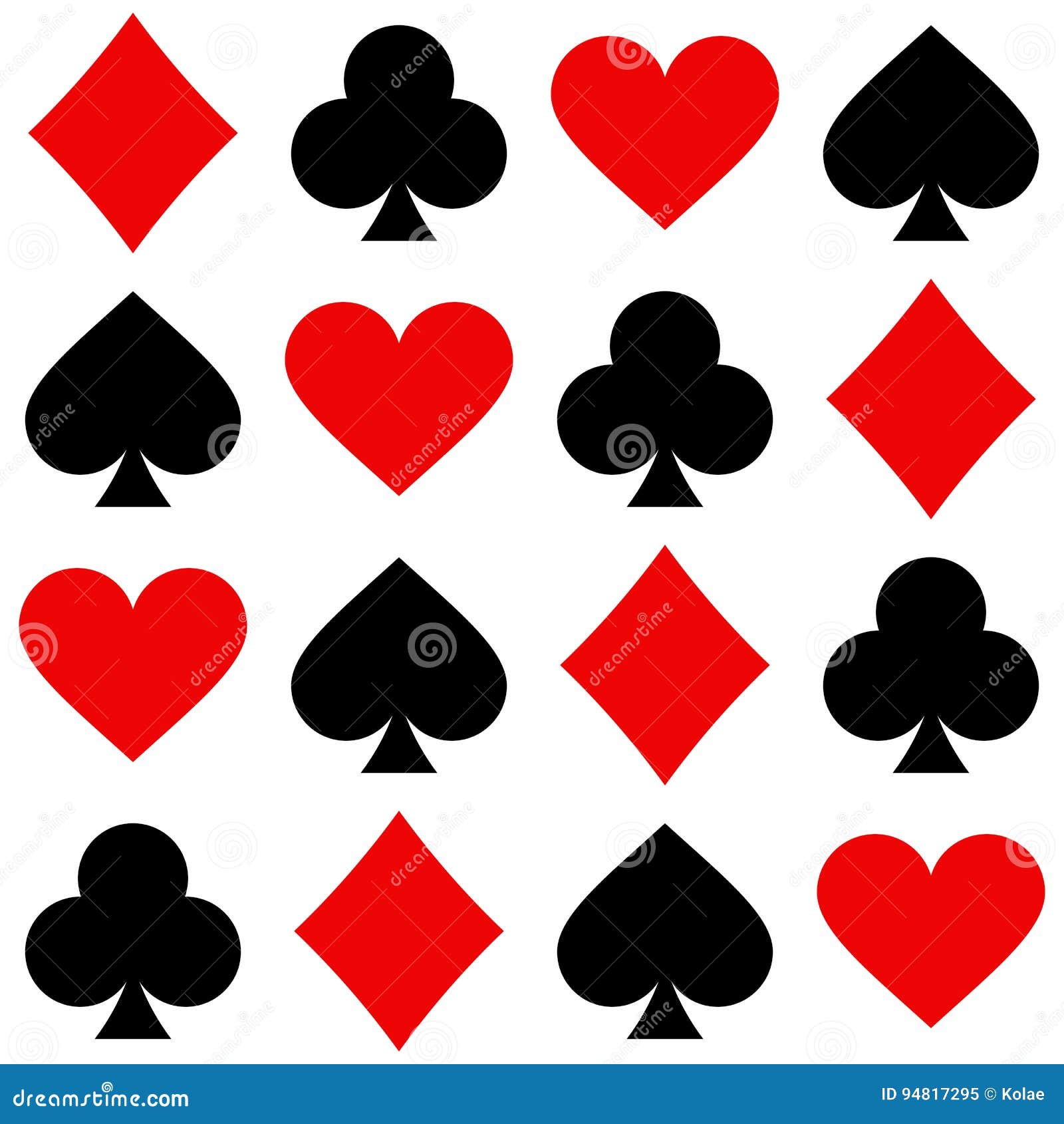 Playing Card Seamless Pattern Stock Vector - Illustration of gambling ...