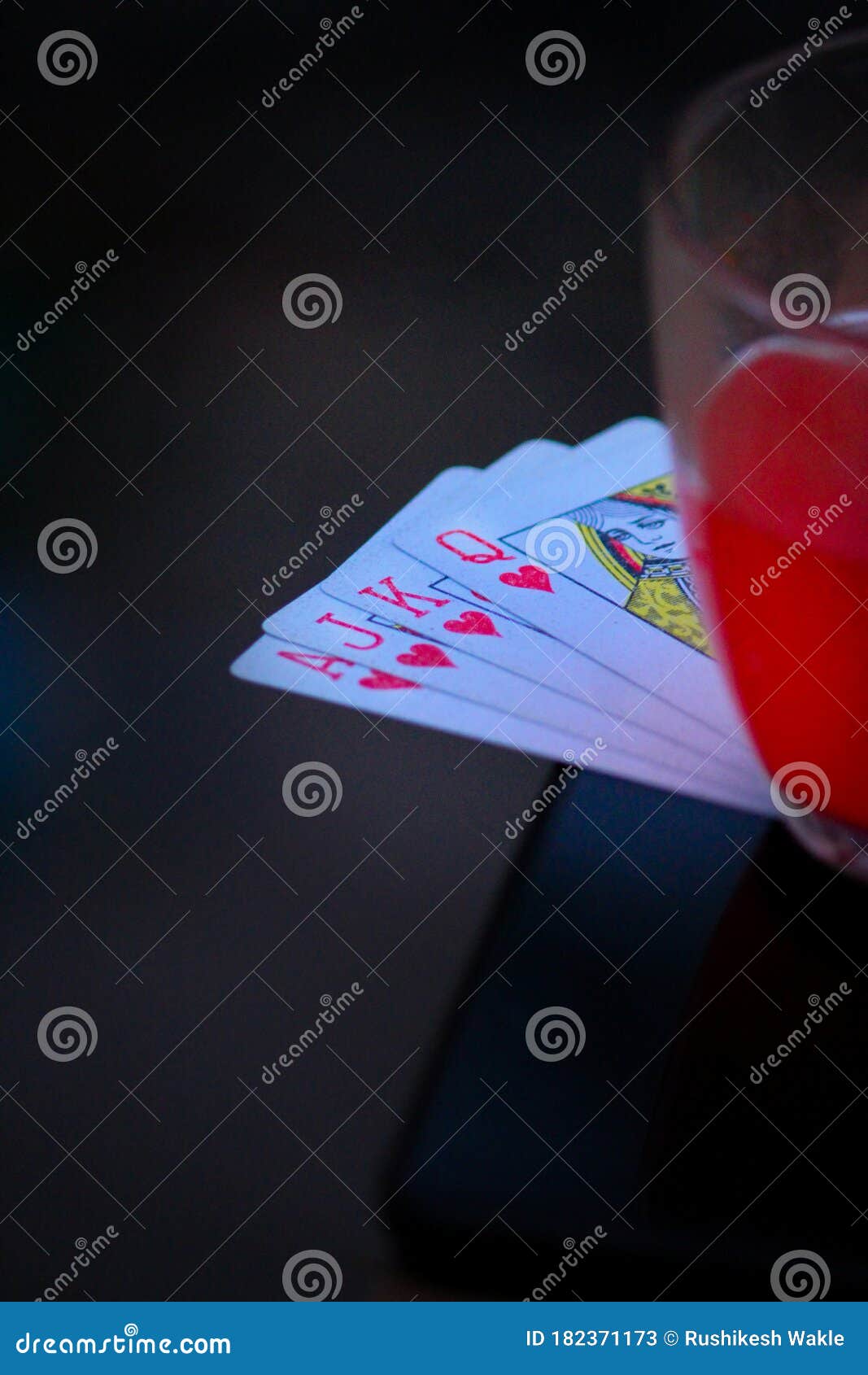 Playing card Shoot stock image. Image of hand, text - 182371173