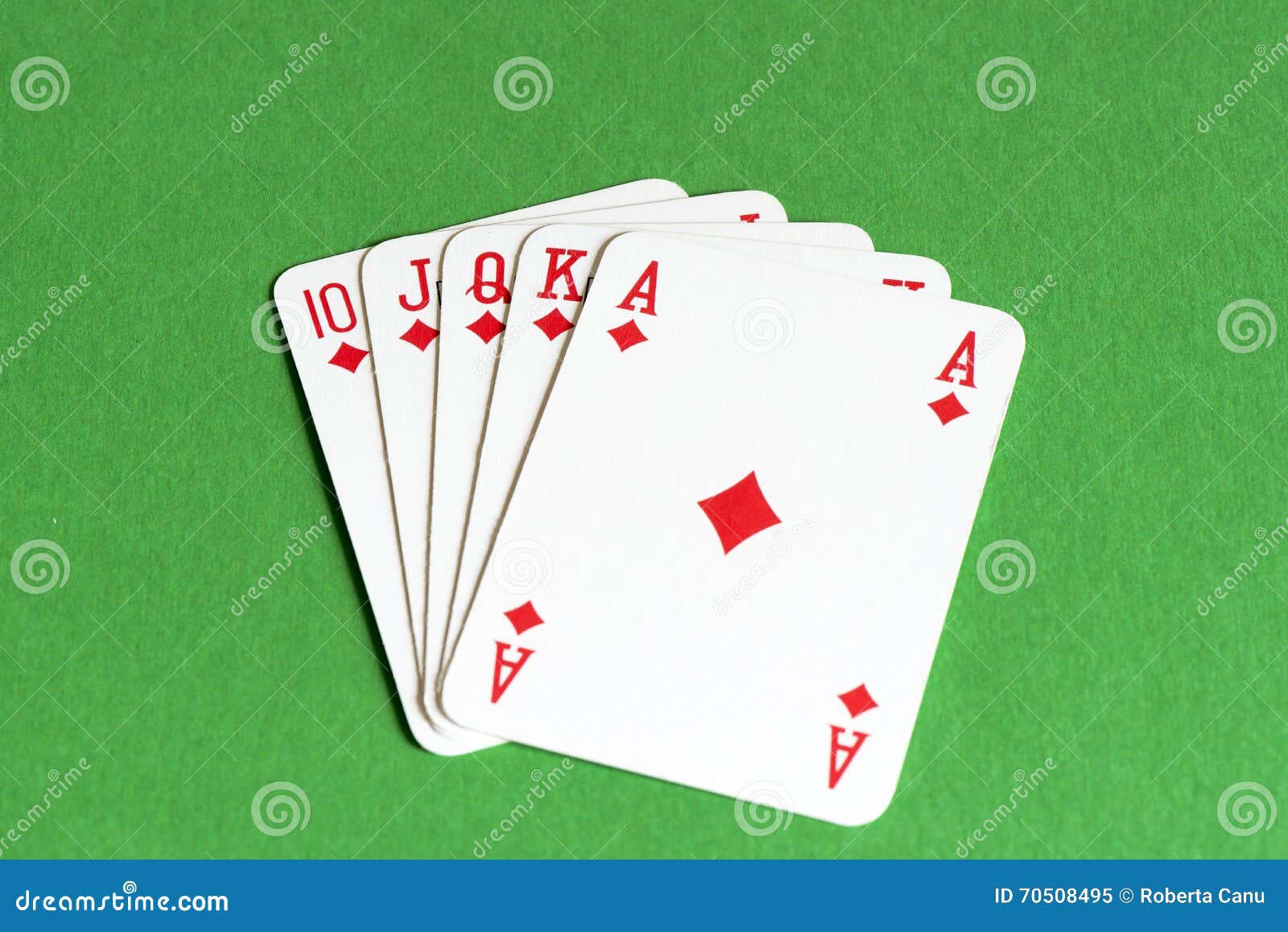 Playing Card, Straight Flush Stock Image - Image of hearts, chance ...