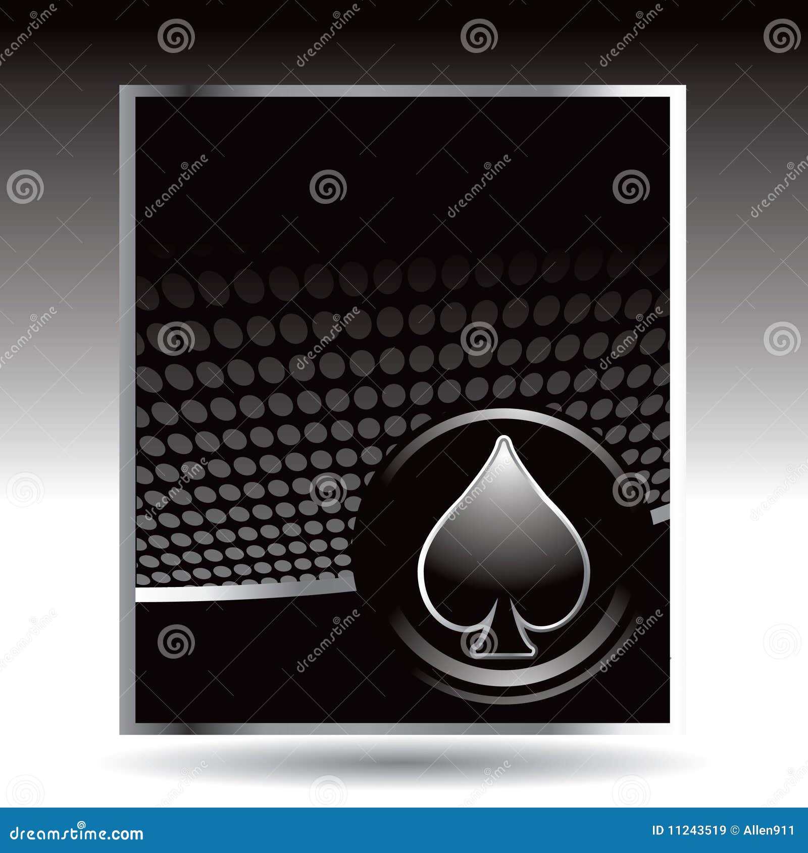 An All Black Ace Of Spade Pip Design For Poker Cards White Backdrop ...