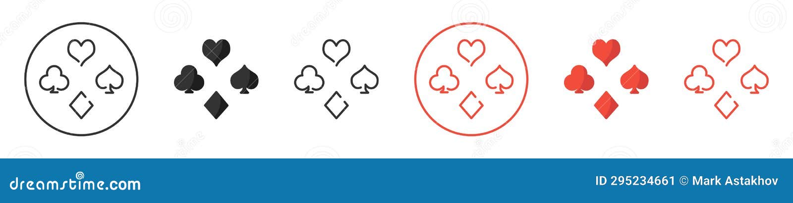 Playing Card. Card Suit Icon Set. Suit Deck of Playing Cards. Vector ...