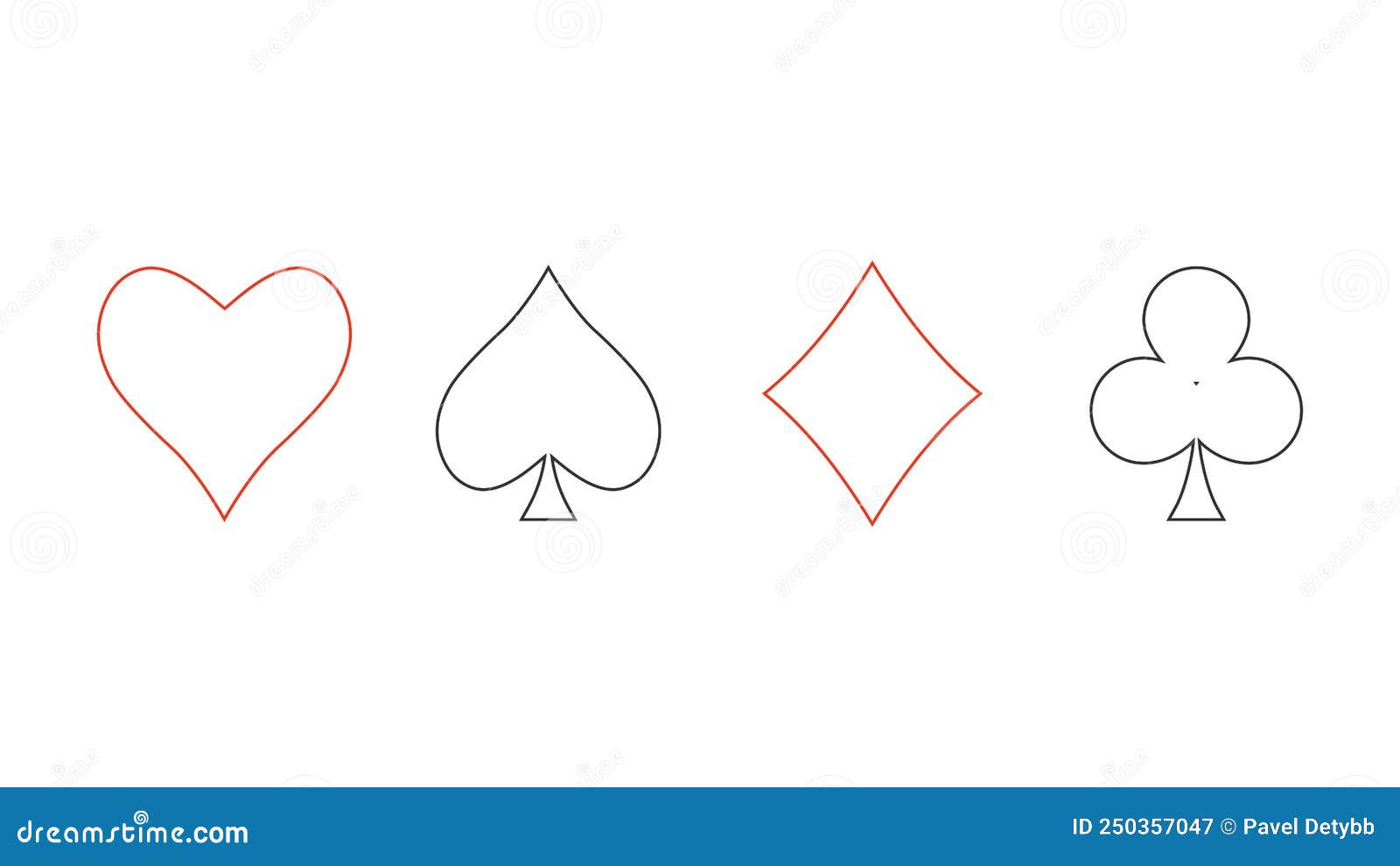 Playing Card Suits Icon. Vector Illustration. Stock Vector ...