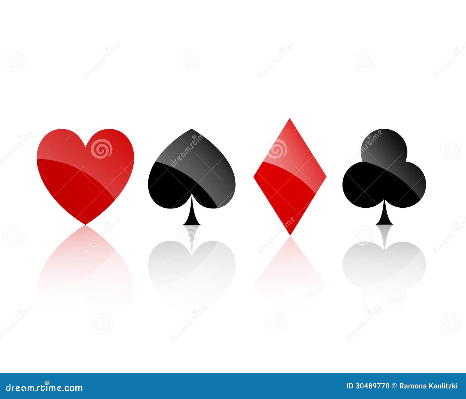 Playing Card Suits stock illustration. Illustration of four - 30489770