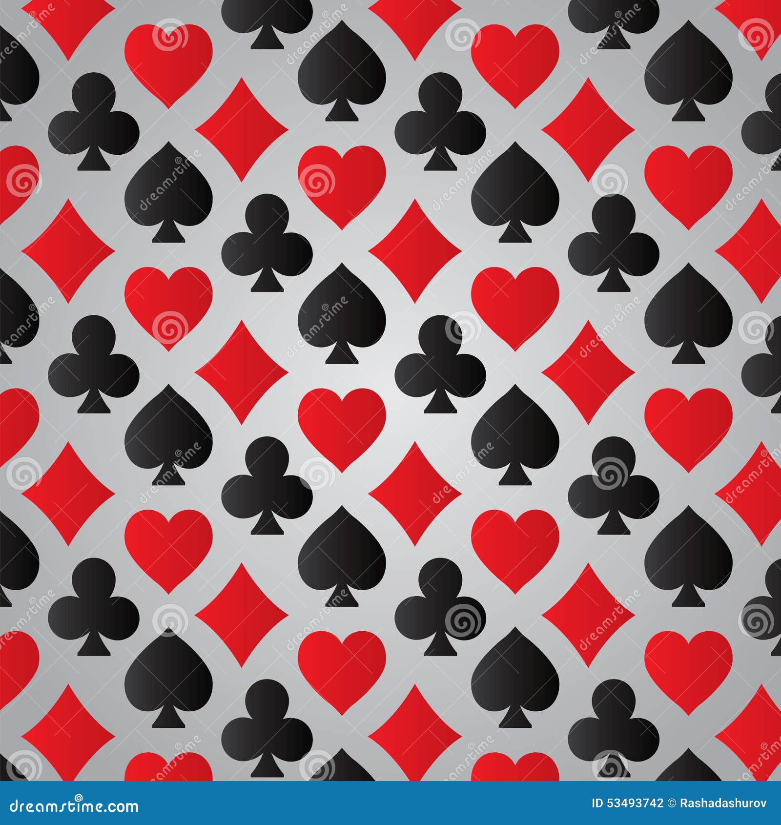 Playing Card suits pattern stock vector. Illustration of shape - 53493742