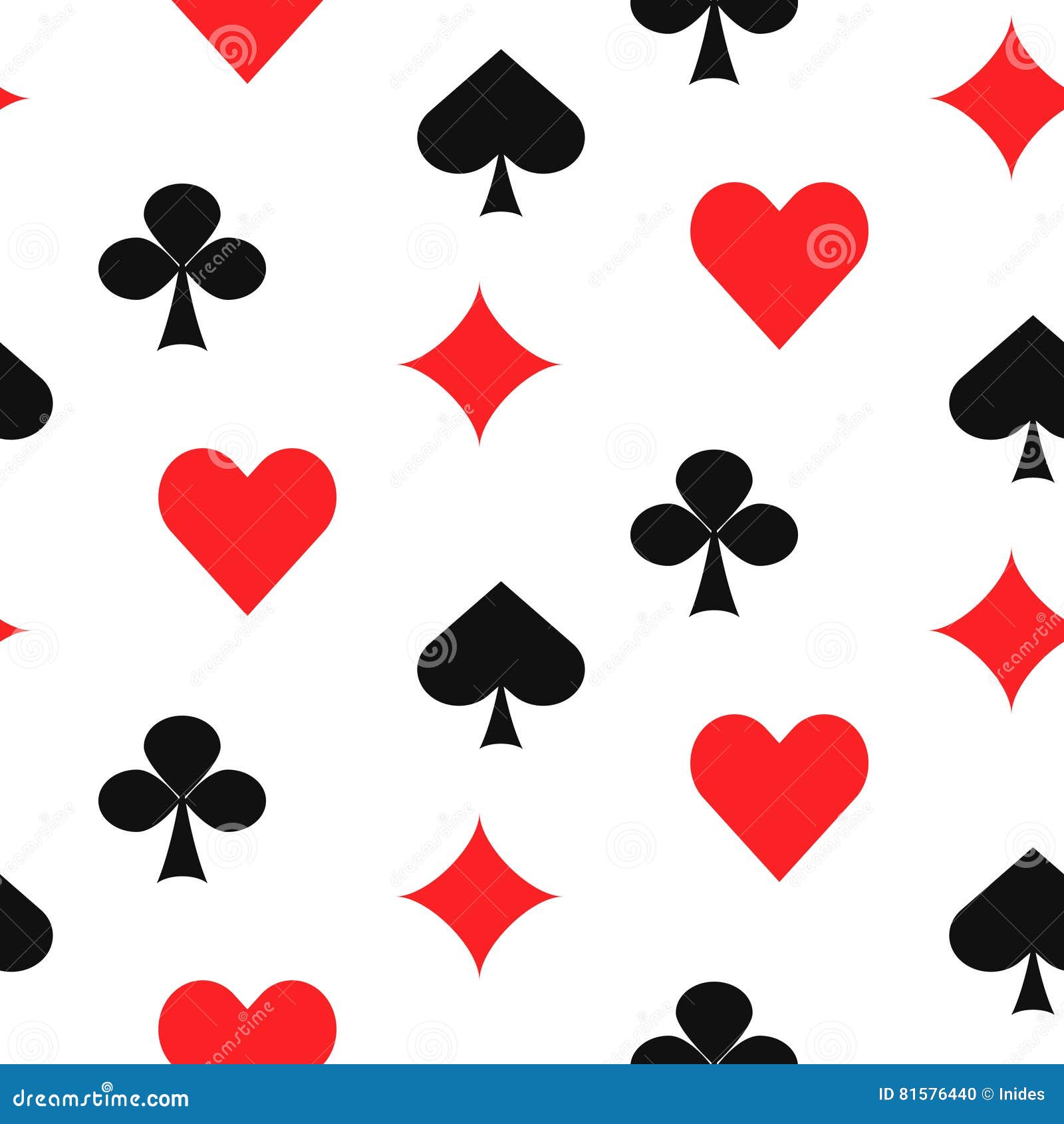Playing Card Suits Seamless Pattern. Stock Vector - Illustration of ...