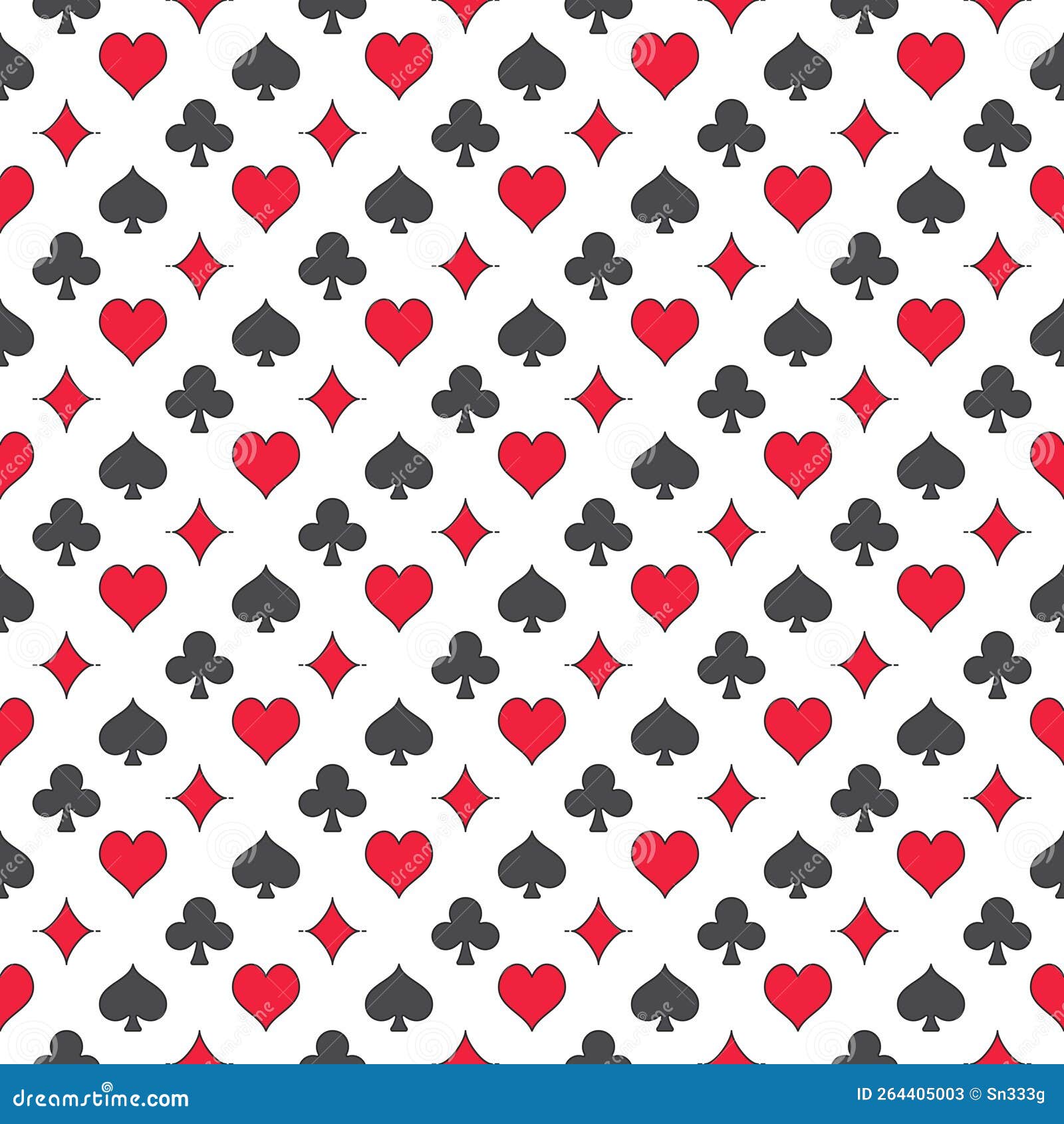 Playing Card Suits Vector Creative and Modern Seamless Pattern Stock ...