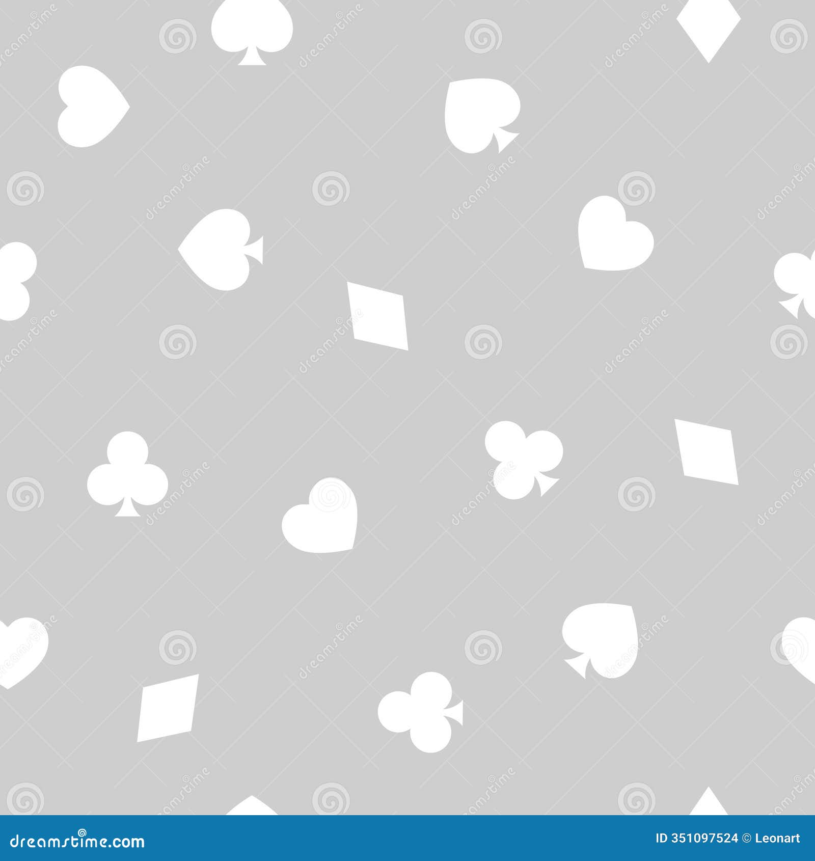 Playing Card Symbols.Grey and White Card Game Elegance, Seamless ...