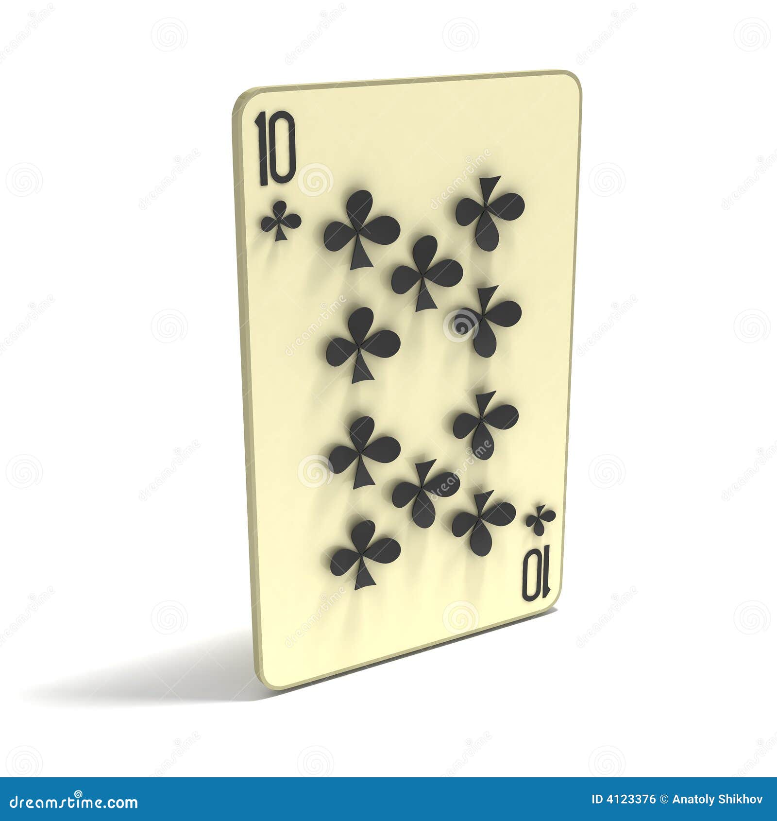 Playing Card: Ten Of Clubs, Classic Variant Picture. Image: 4123376