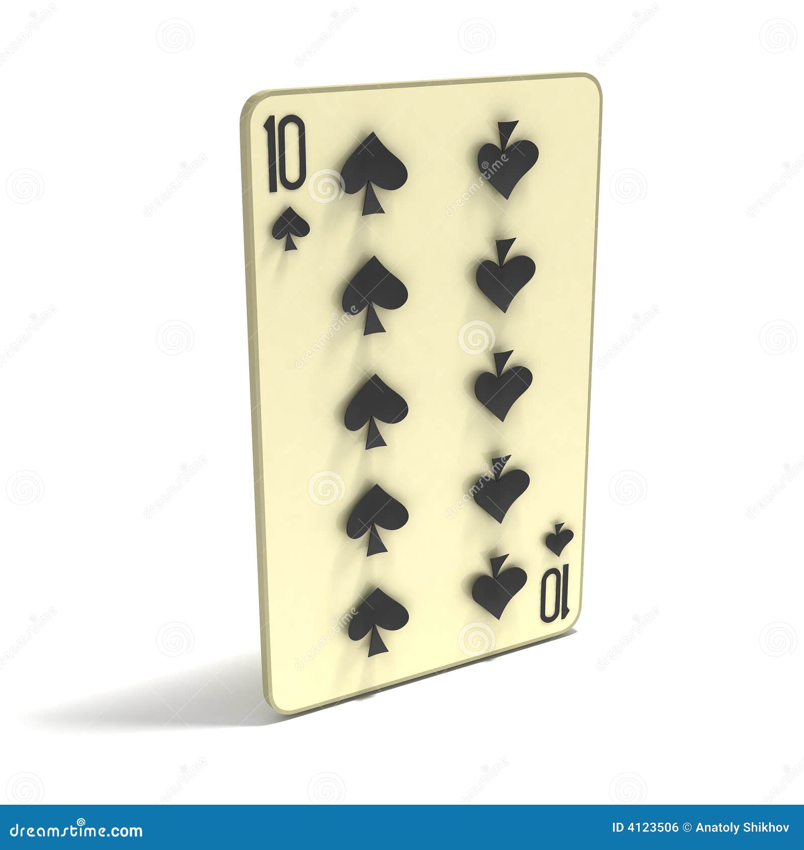 Playing Card: Ten Of Spades Picture. Image: 4123506