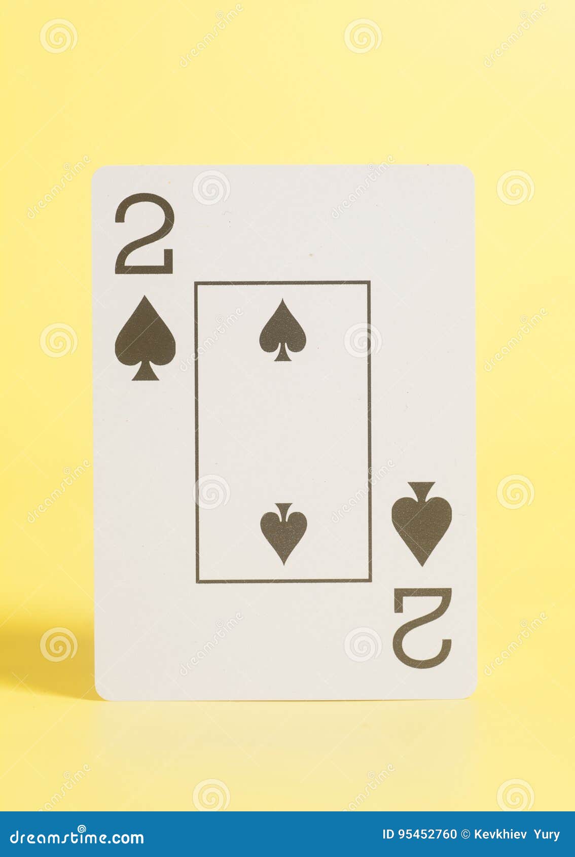 Playing card two of spades stock photo. Image of game - 95452760