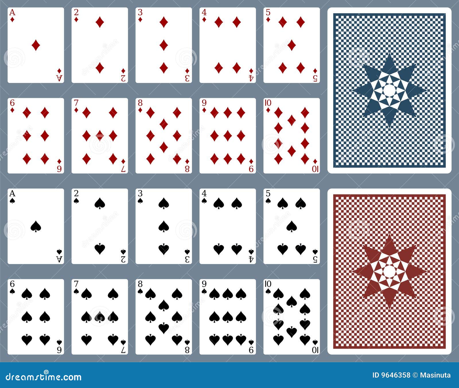 Playing cards stock vector. Illustration of solitaire - 9646358