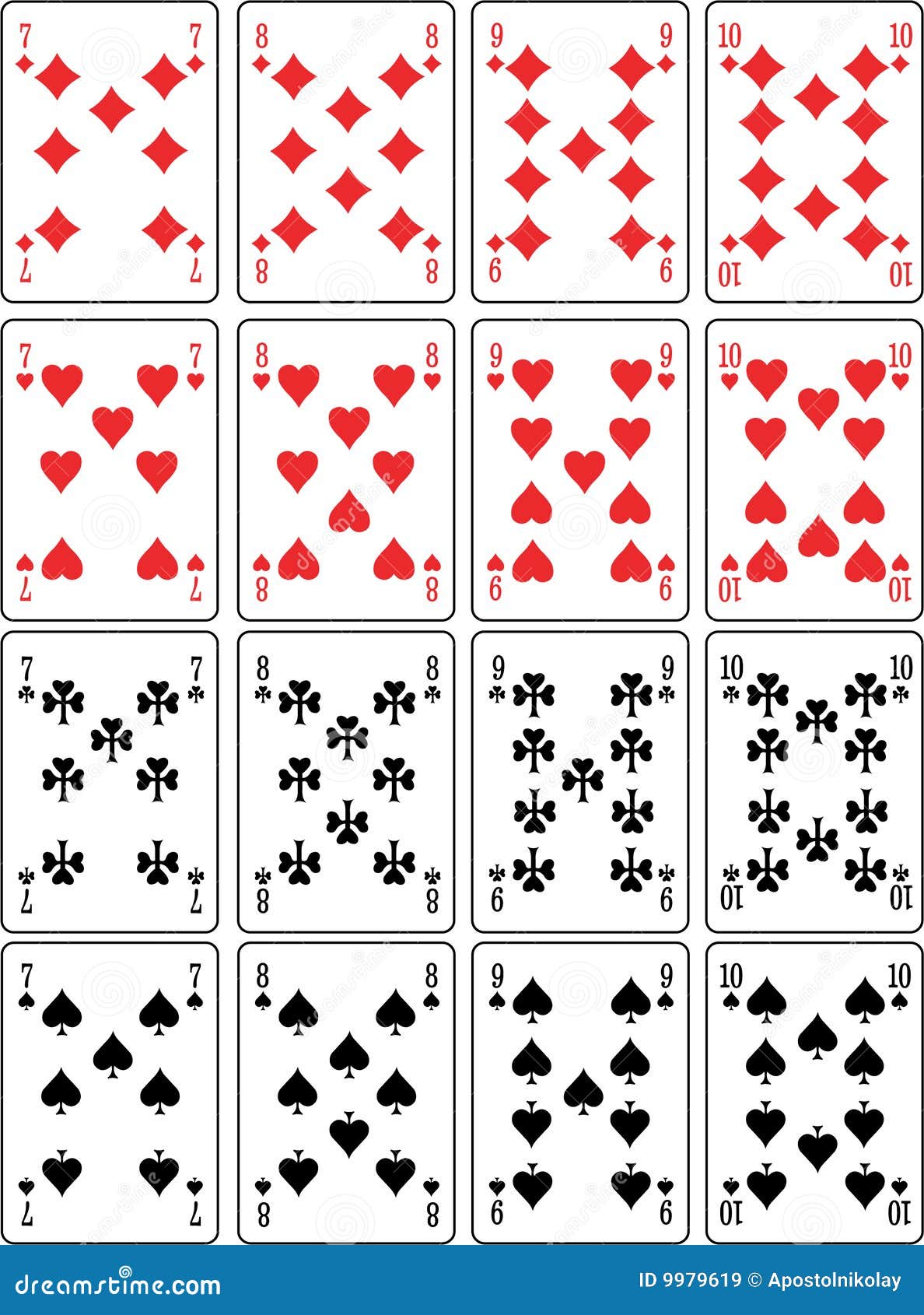 Playing Cards stock vector. Illustration of cartoon, deck - 9979619