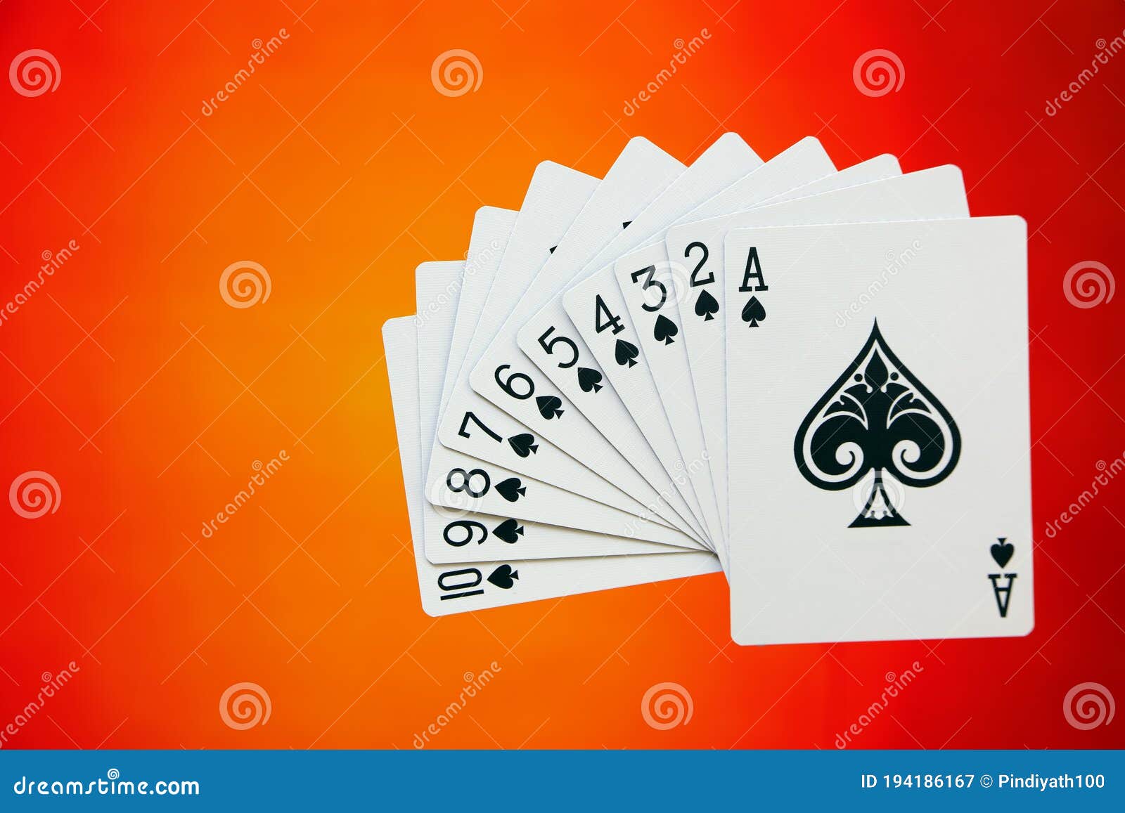 Playing Cards on Abstract Colorful Background Stock Image - Image of ...