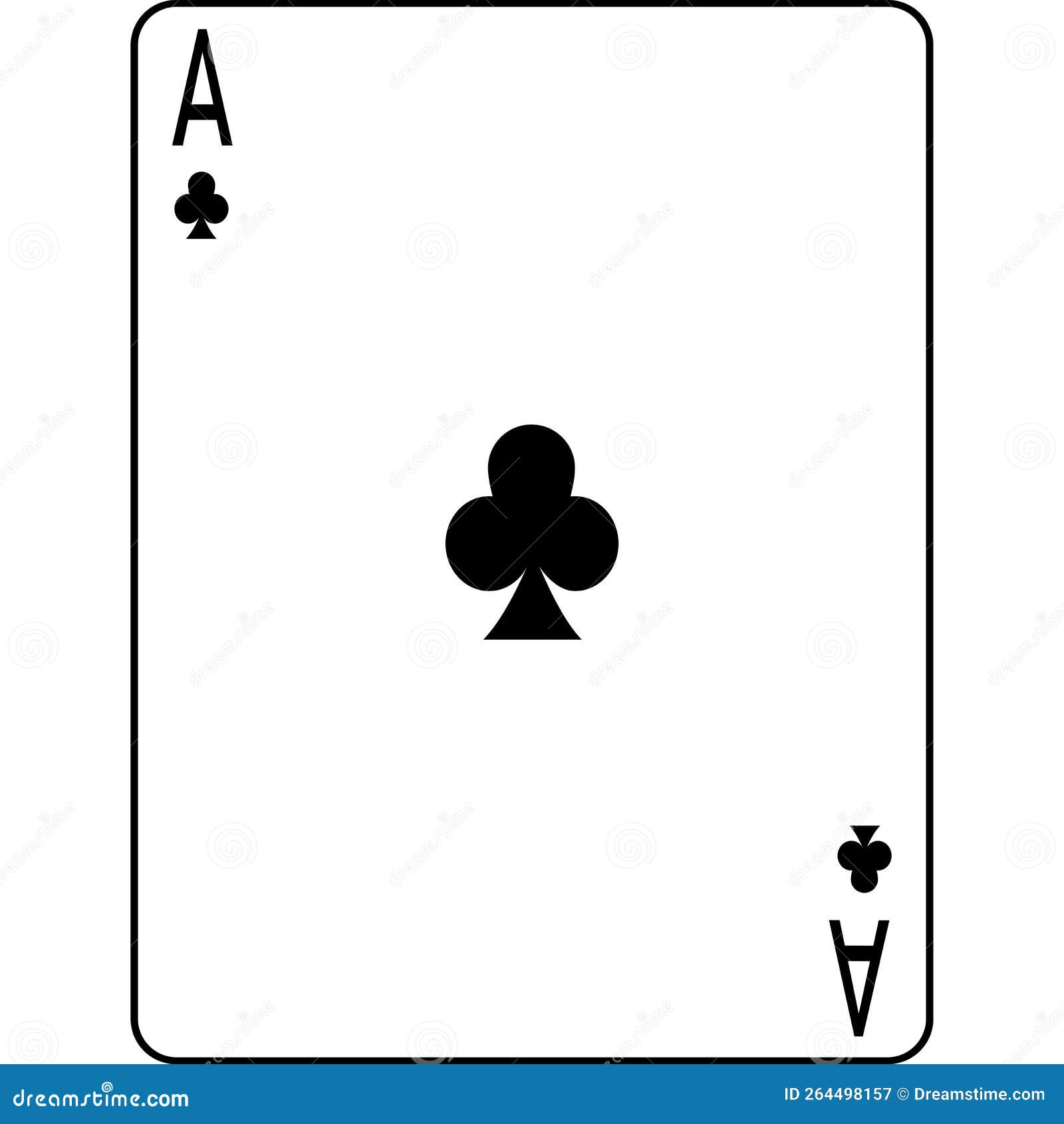 Ace of Clubs. a Deck of Poker Cards Stock Vector - Illustration of deck ...