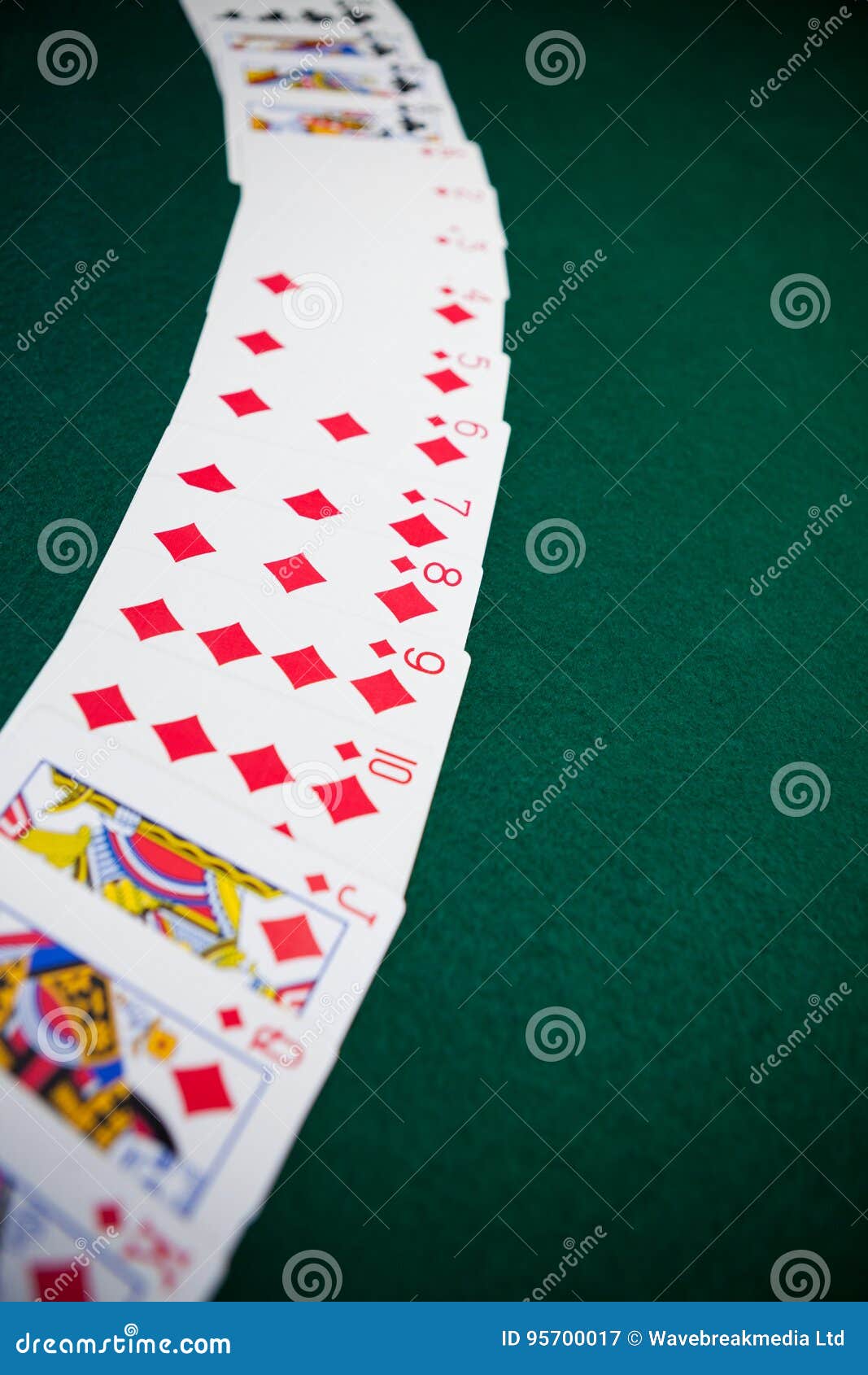 Playing Cards Arranged on Poker Table Stock Image - Image of gamble ...