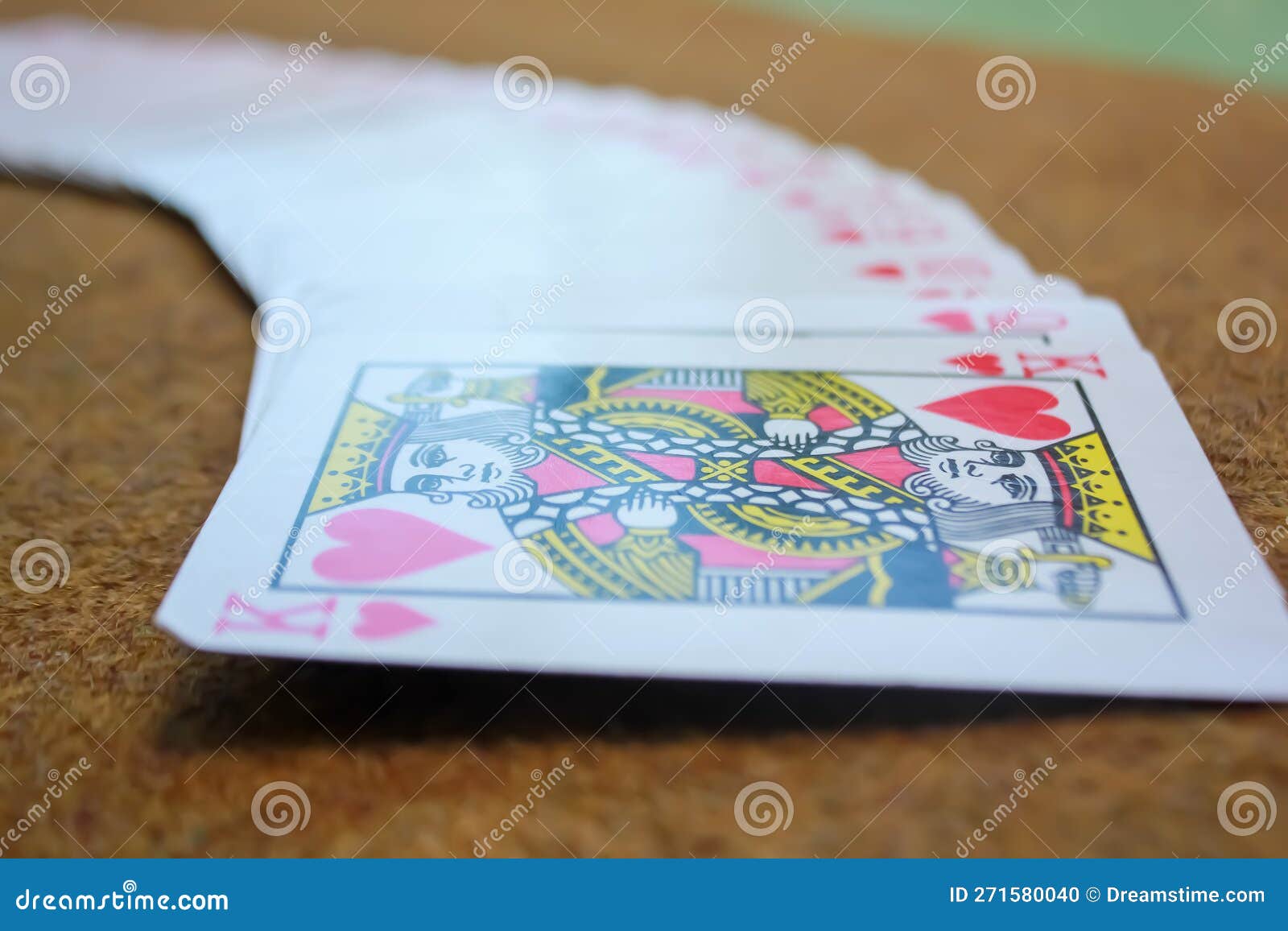 Playing Cards are Arranged Very Neatly Stock Photo - Image of playing ...