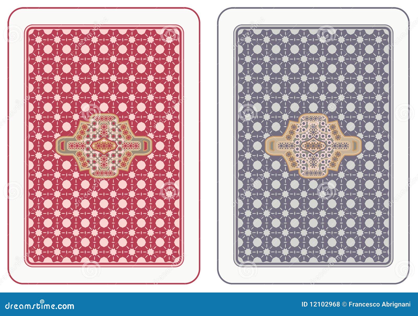 Playing cards back stock vector. Illustration of gambler - 12102968