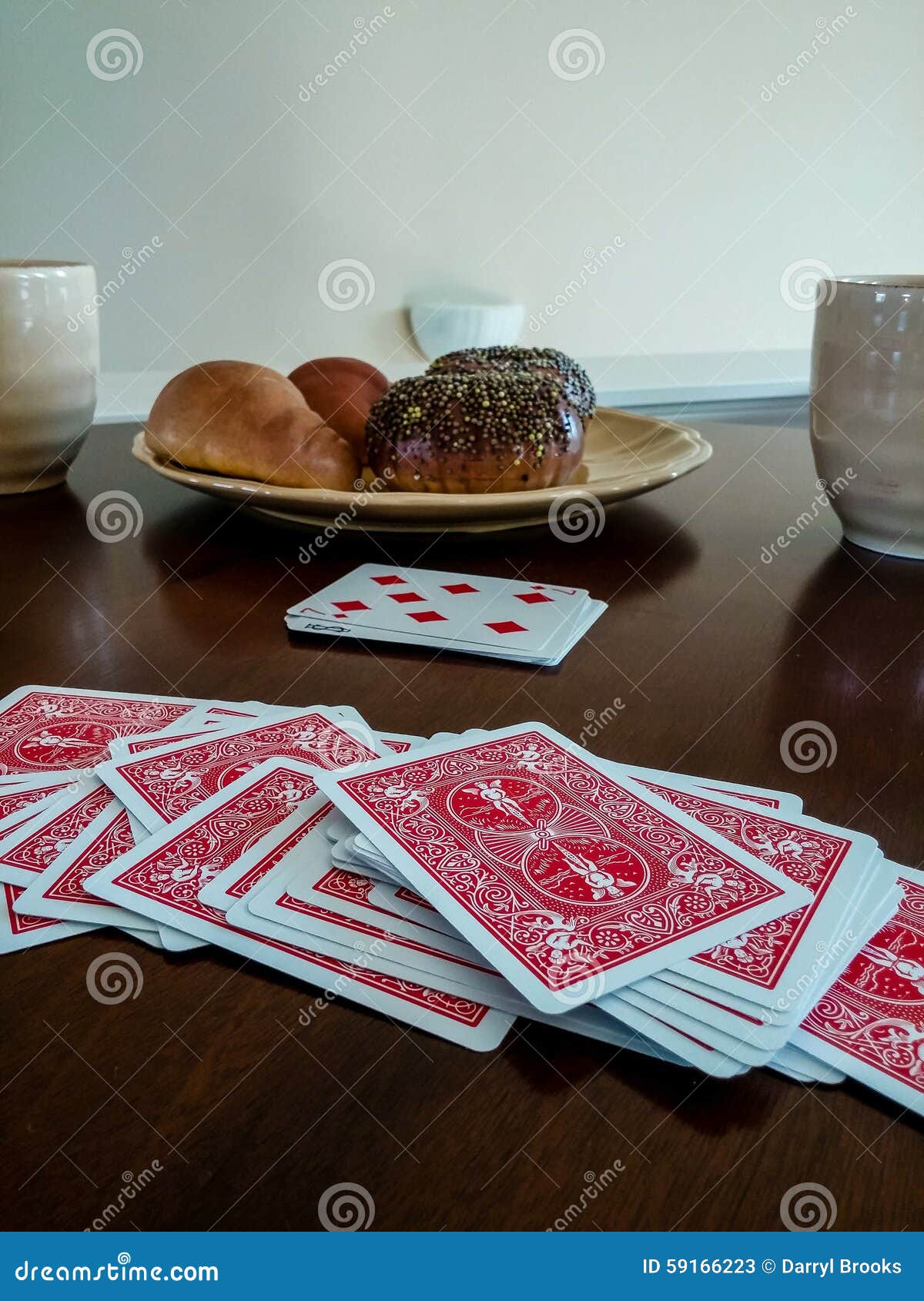 Playing Cards and Bagels stock image. Image of fresh - 59166223