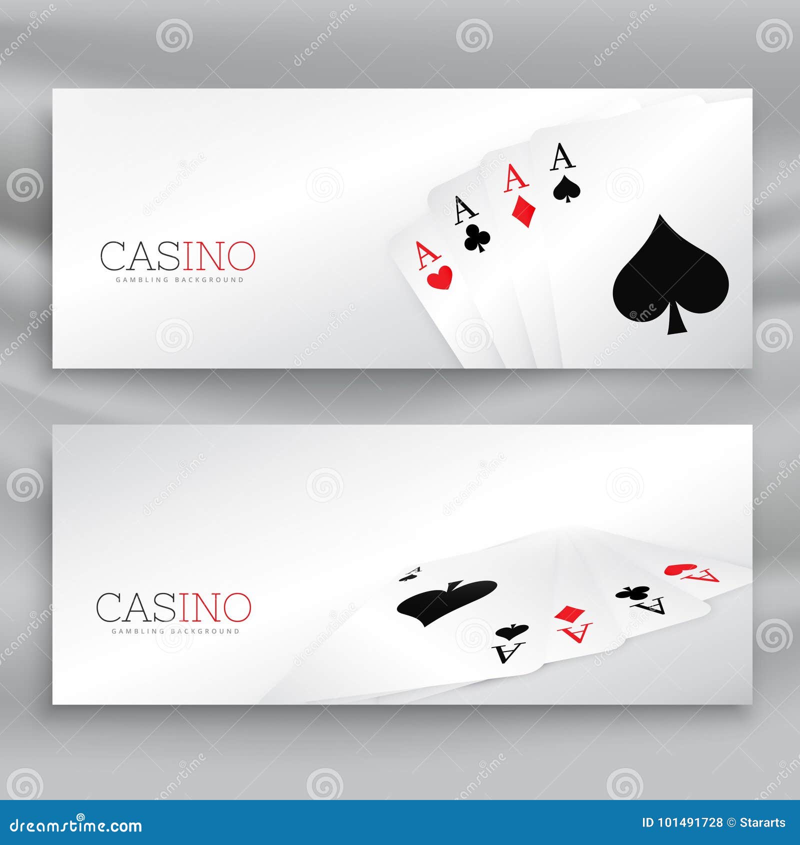 Playing Cards Banner Vector Set Stock Vector - Illustration of chance ...