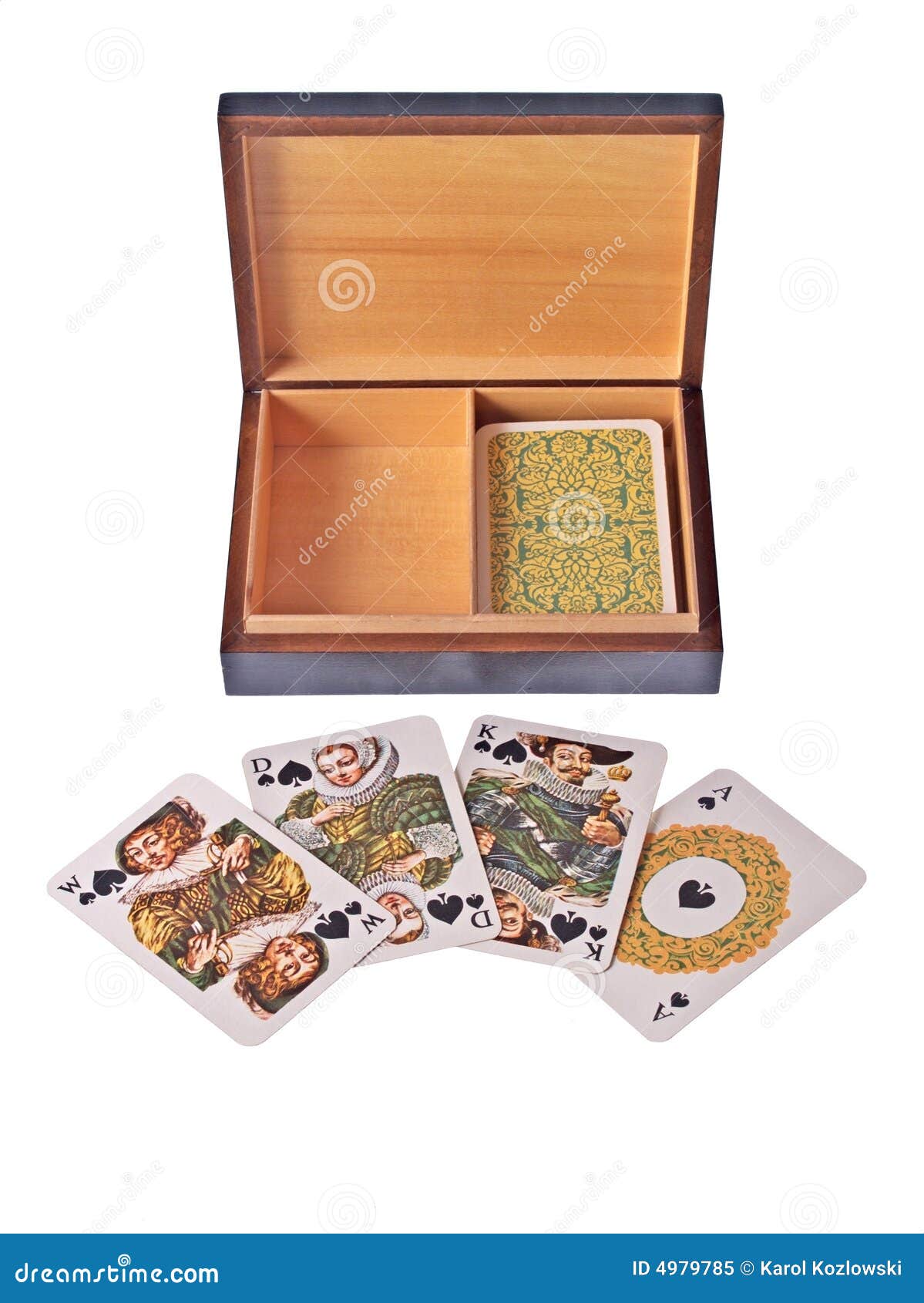 Playing Cards with Box stock image. Image of luck, black - 4979785