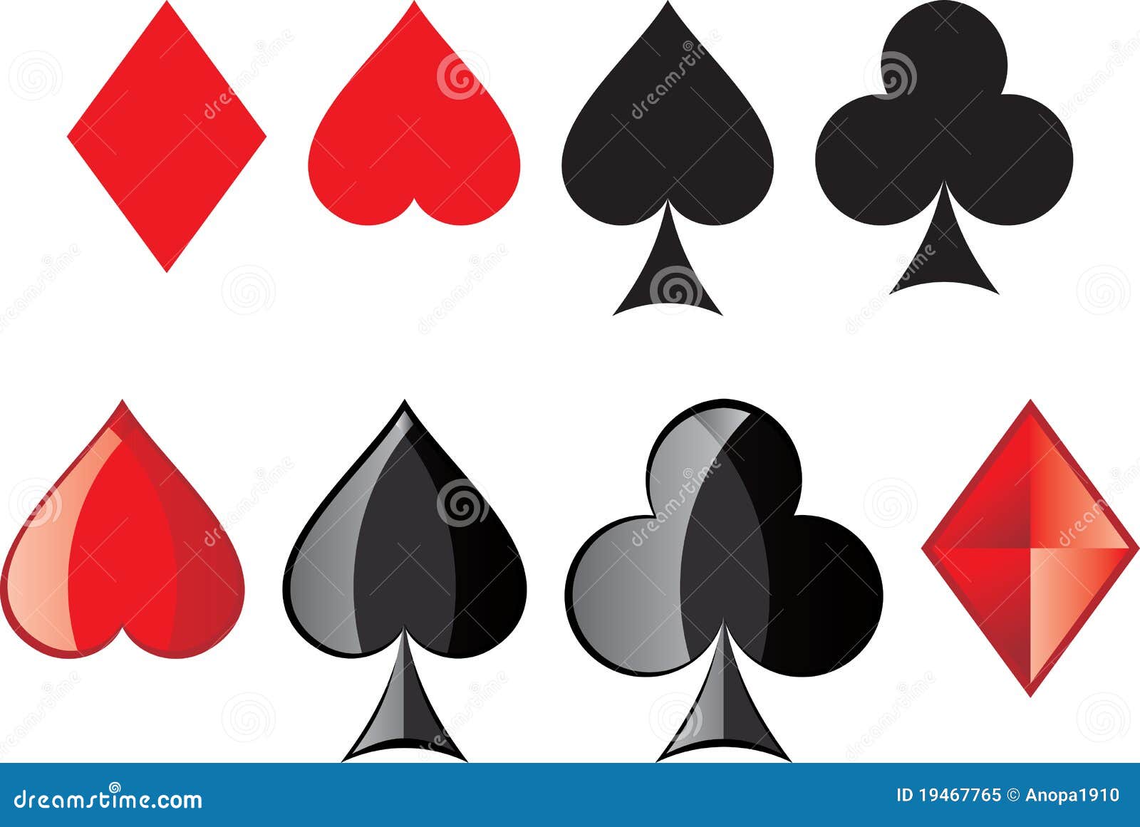 Playing Cards, card suit stock vector. Illustration of fortune - 19467765
