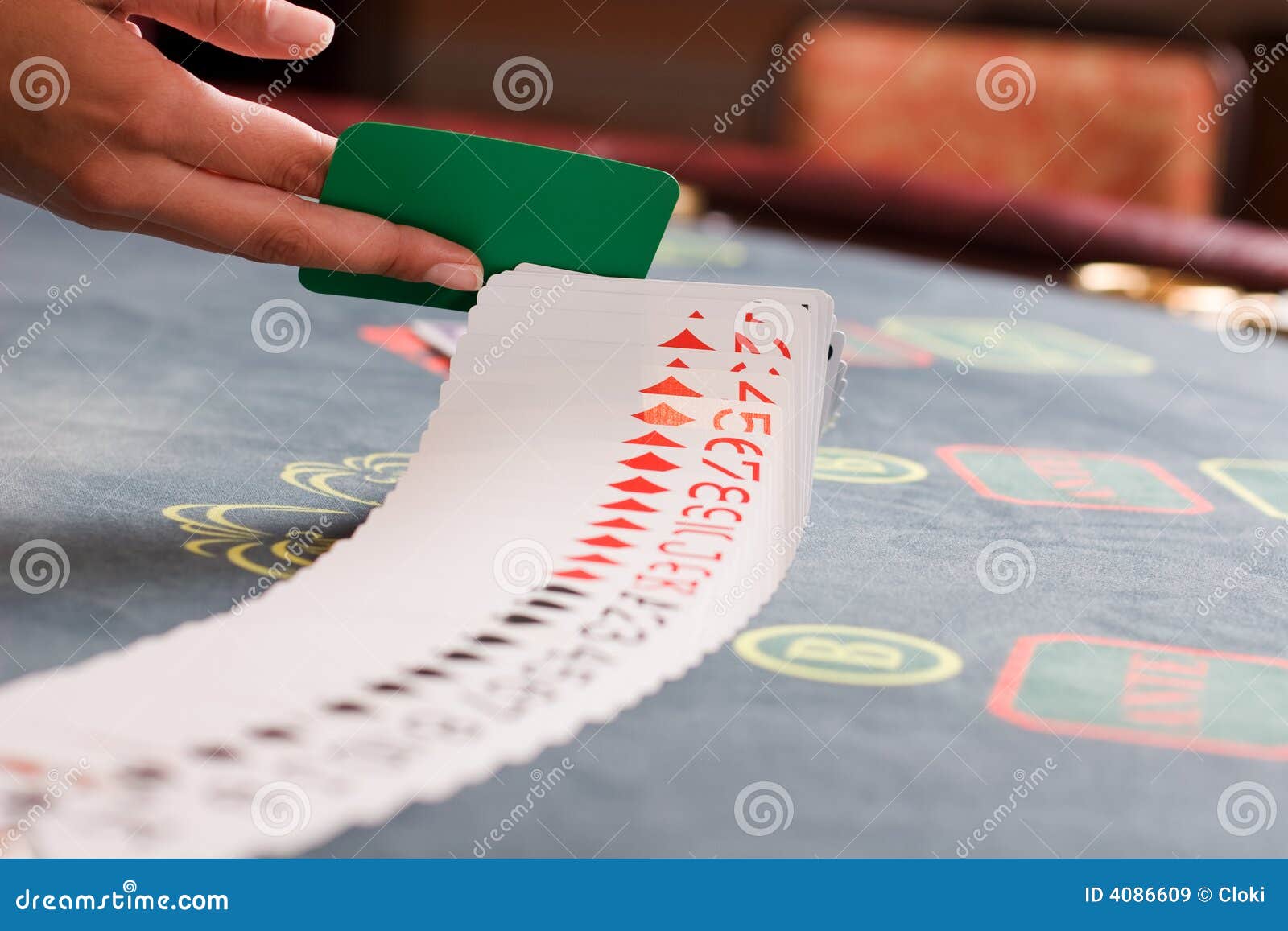 Playing Cards on Casino Table Stock Image - Image of clubs, order: 4086609