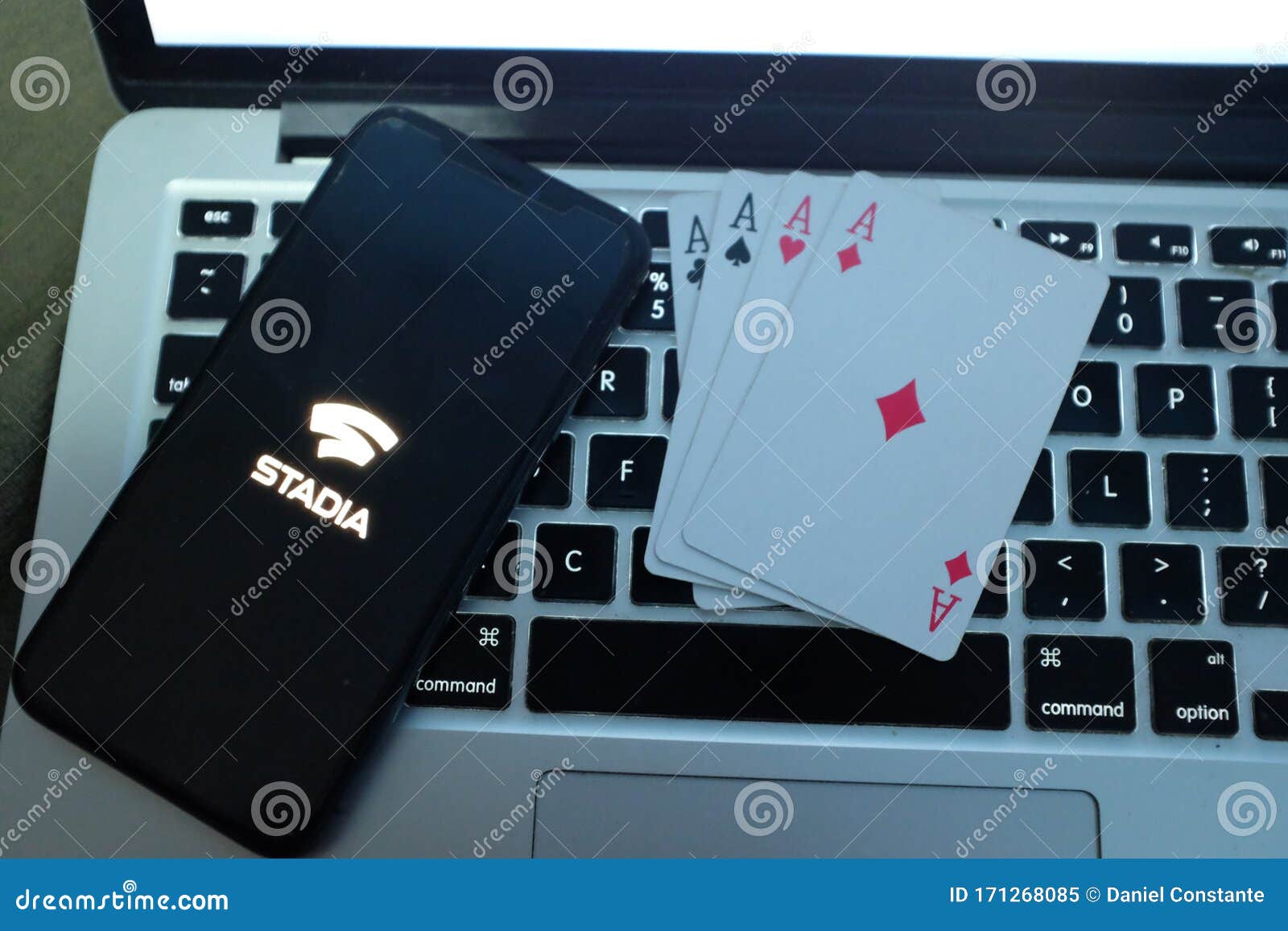 Playing Cards and Computer Screen with the Google Stadia Editorial ...