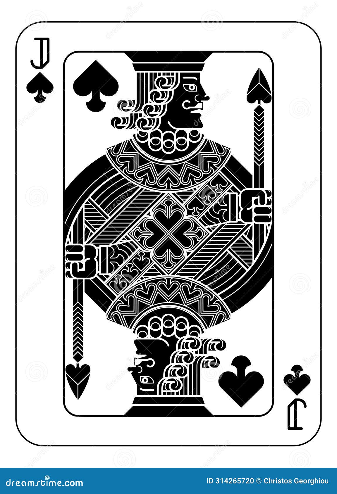 Playing Cards Deck Pack Jack of Spades Card Design Stock Vector ...