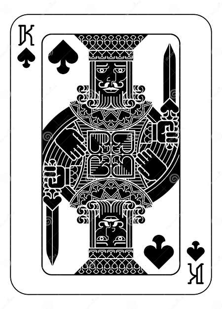 Playing Cards Deck Pack King of Spades Card Design Stock Photo ...