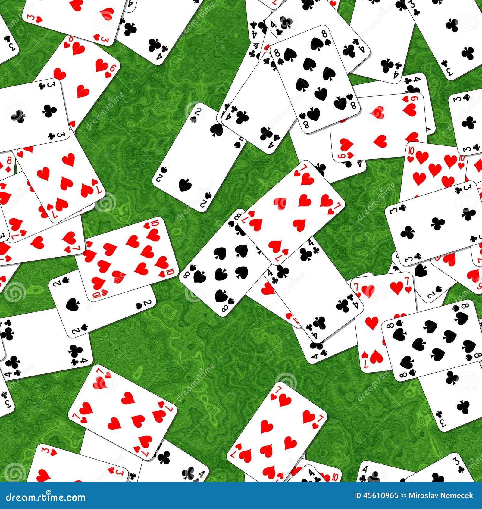 Playing Cards on Deck Seamless Generated Texture Stock Illustration ...