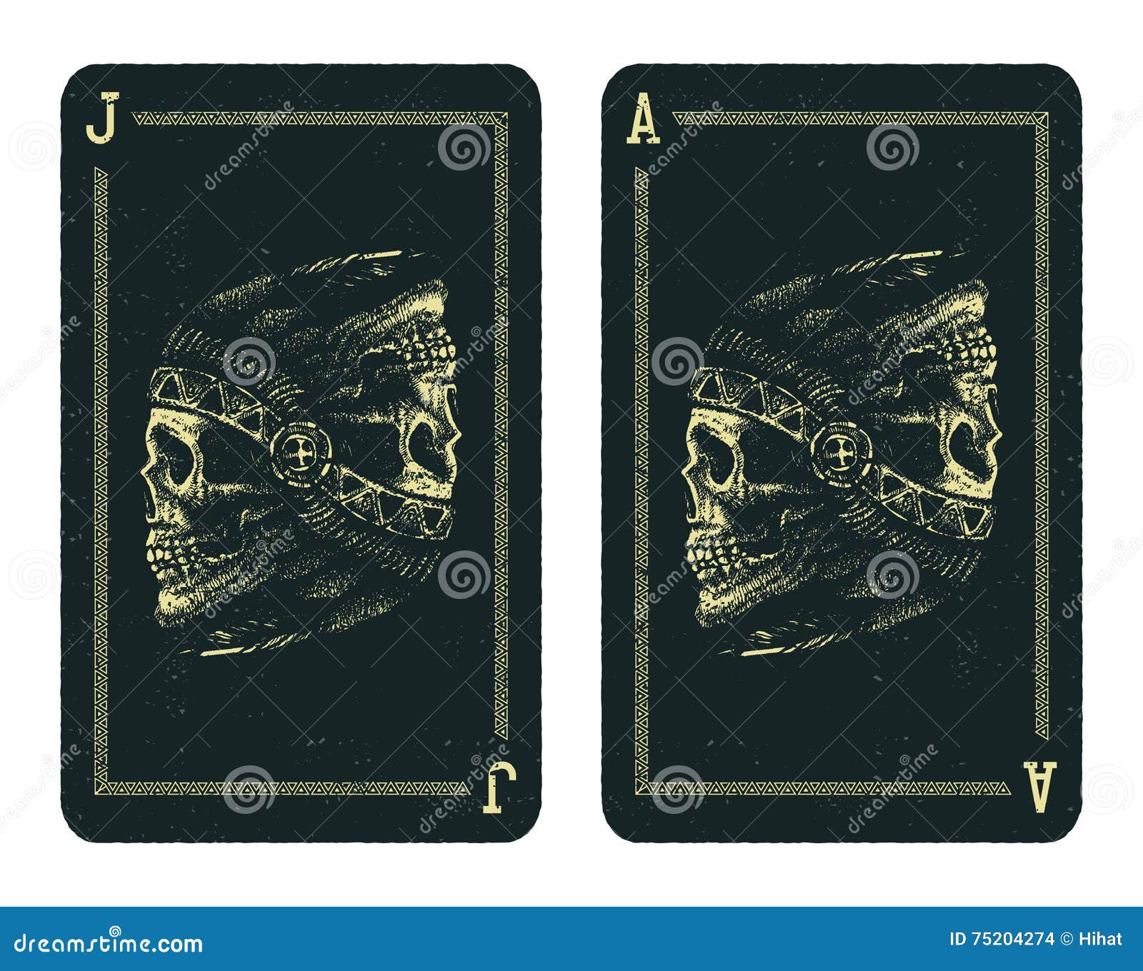 Playing cards design. stock vector. Illustration of head - 75204274